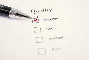 Pen and Survey Form Consumer with Questionnaire Checkbox Stock Image ...