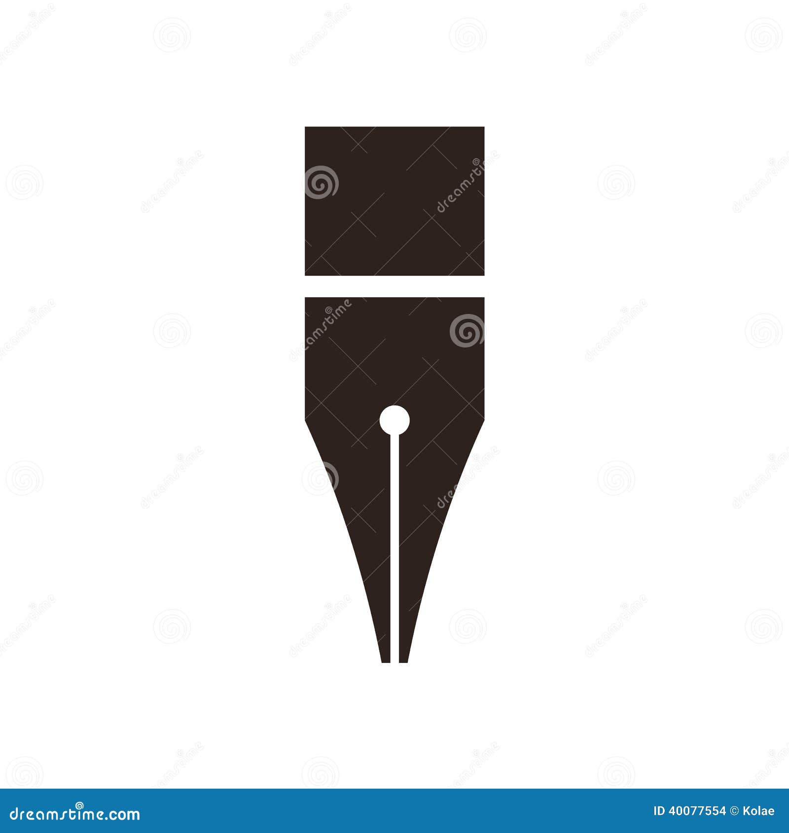 Pen symbol stock vector. Illustration of fountain, black - 40077554