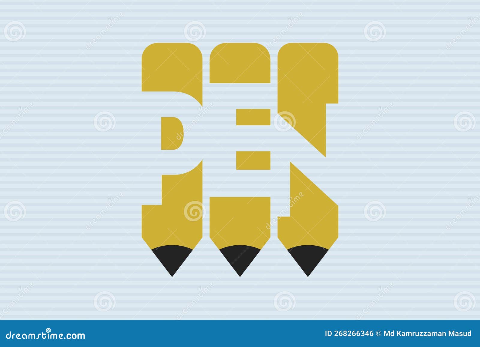 Pen Text with Pen Symbol Creative Ideas Design, Vector Illustration ...