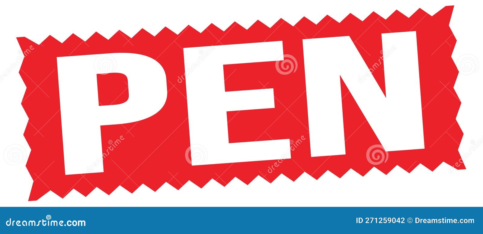 PEN Text Written on Red Stamp Sign Stock Illustration - Illustration of ...