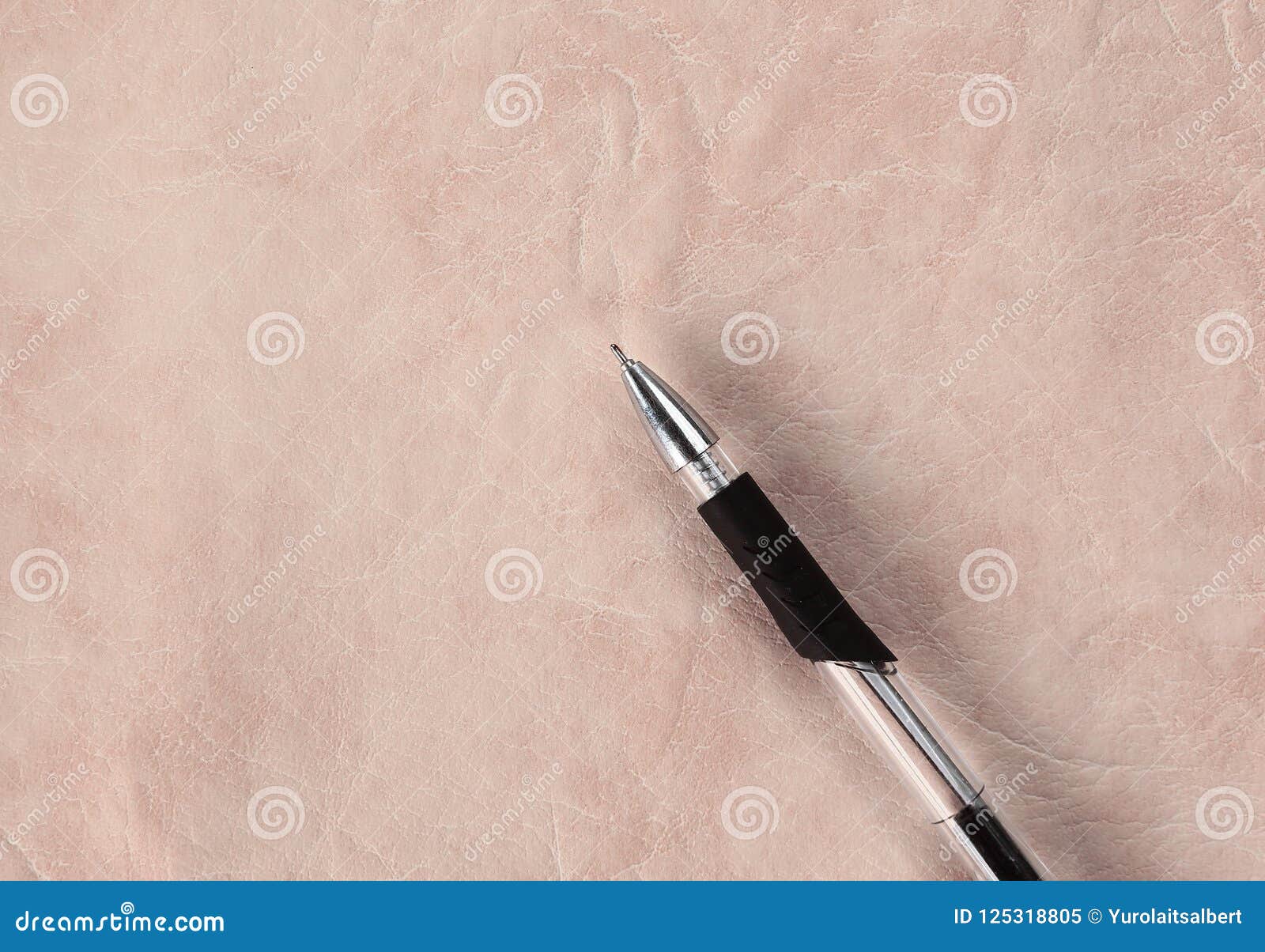 Pen on Textured Paper.large Space for Text Stock Image - Image of ...