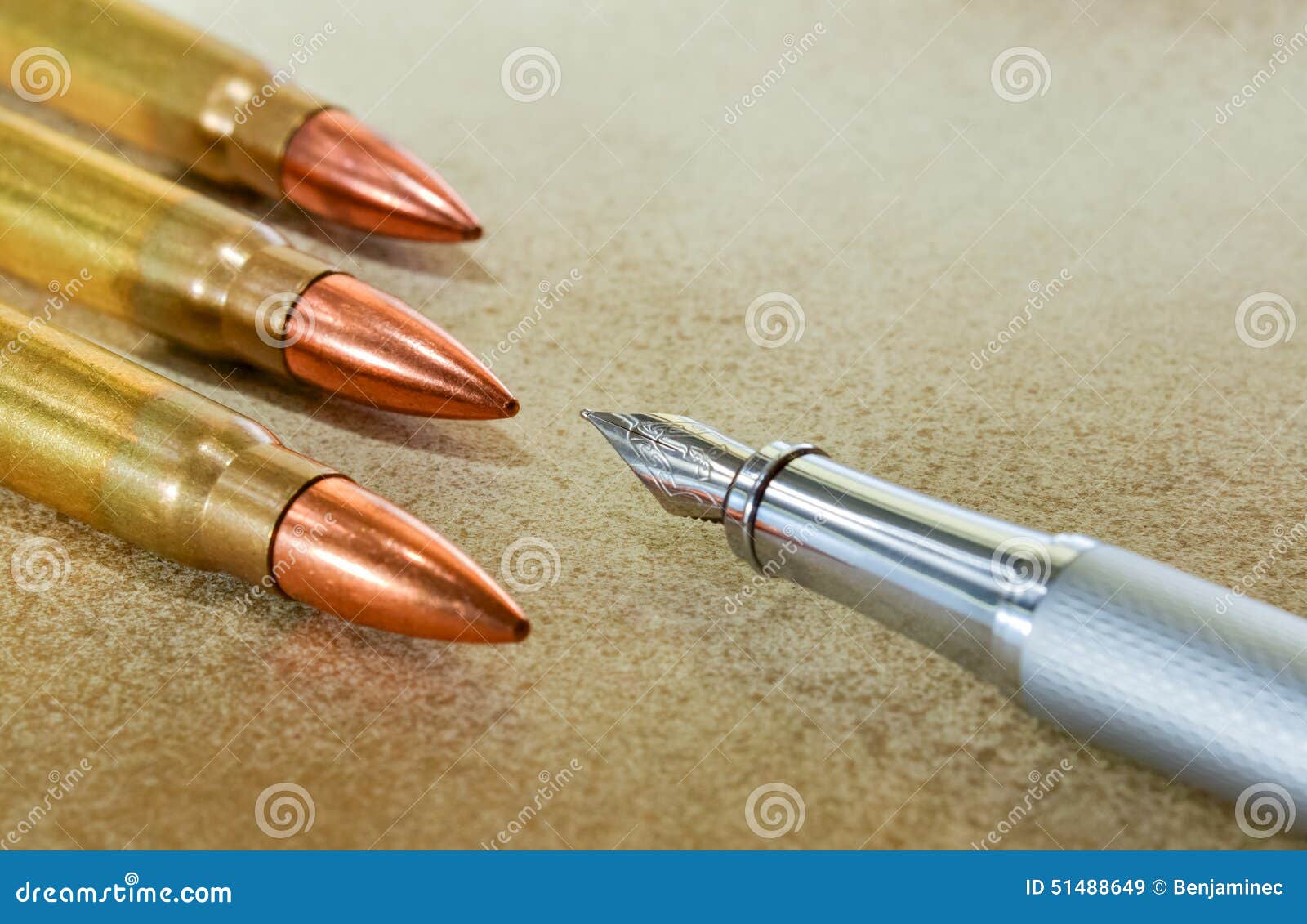 Pen and three bullets stock image. Image of information - 51488649