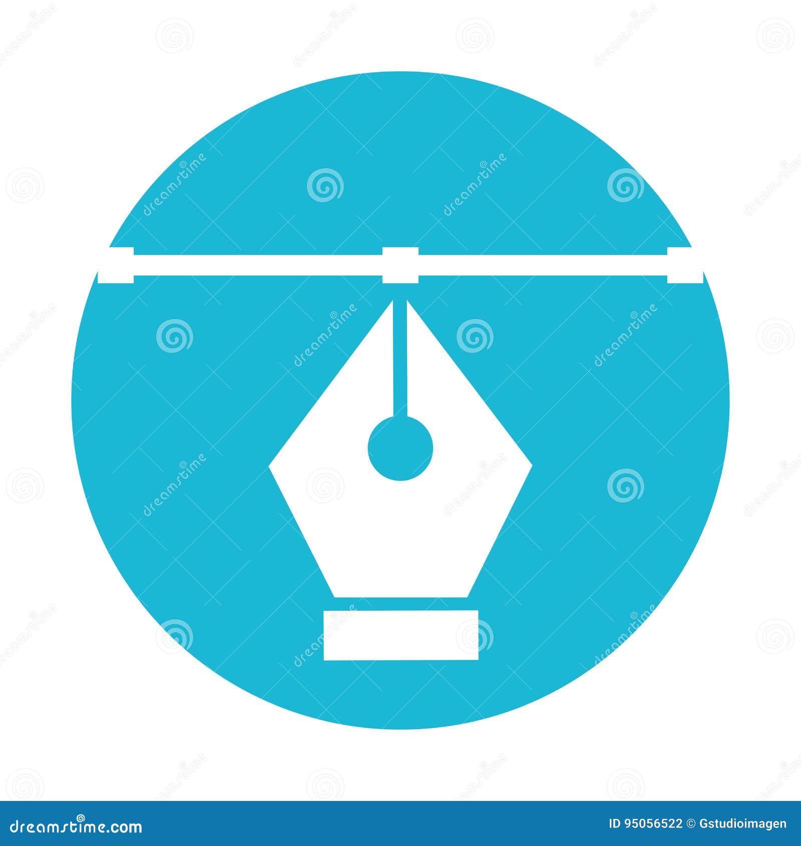 Pen tip draw stock vector. Illustration of school, stationery - 95056522
