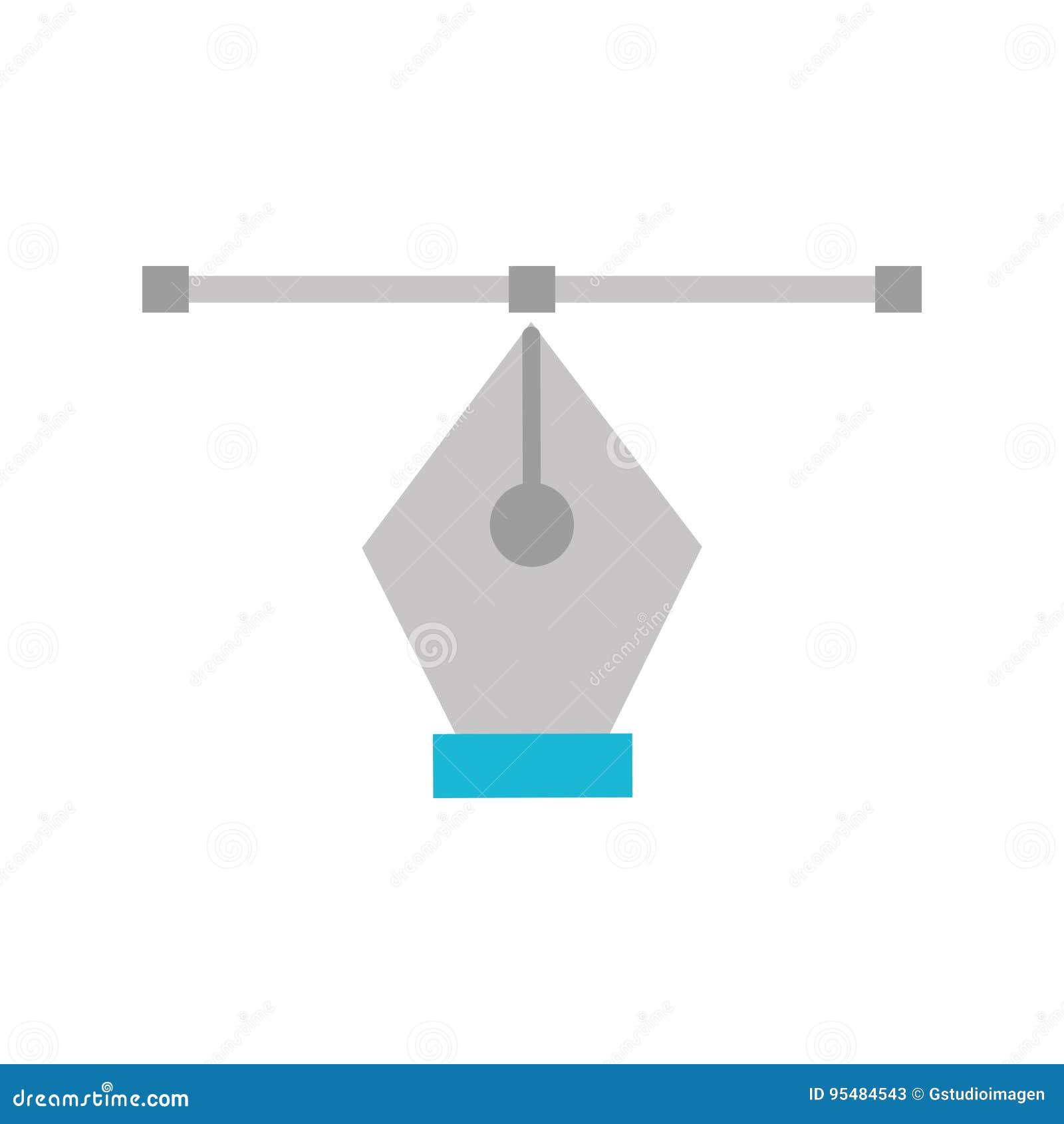 Pen tip draw stock vector. Illustration of graphic, stationery - 95484543