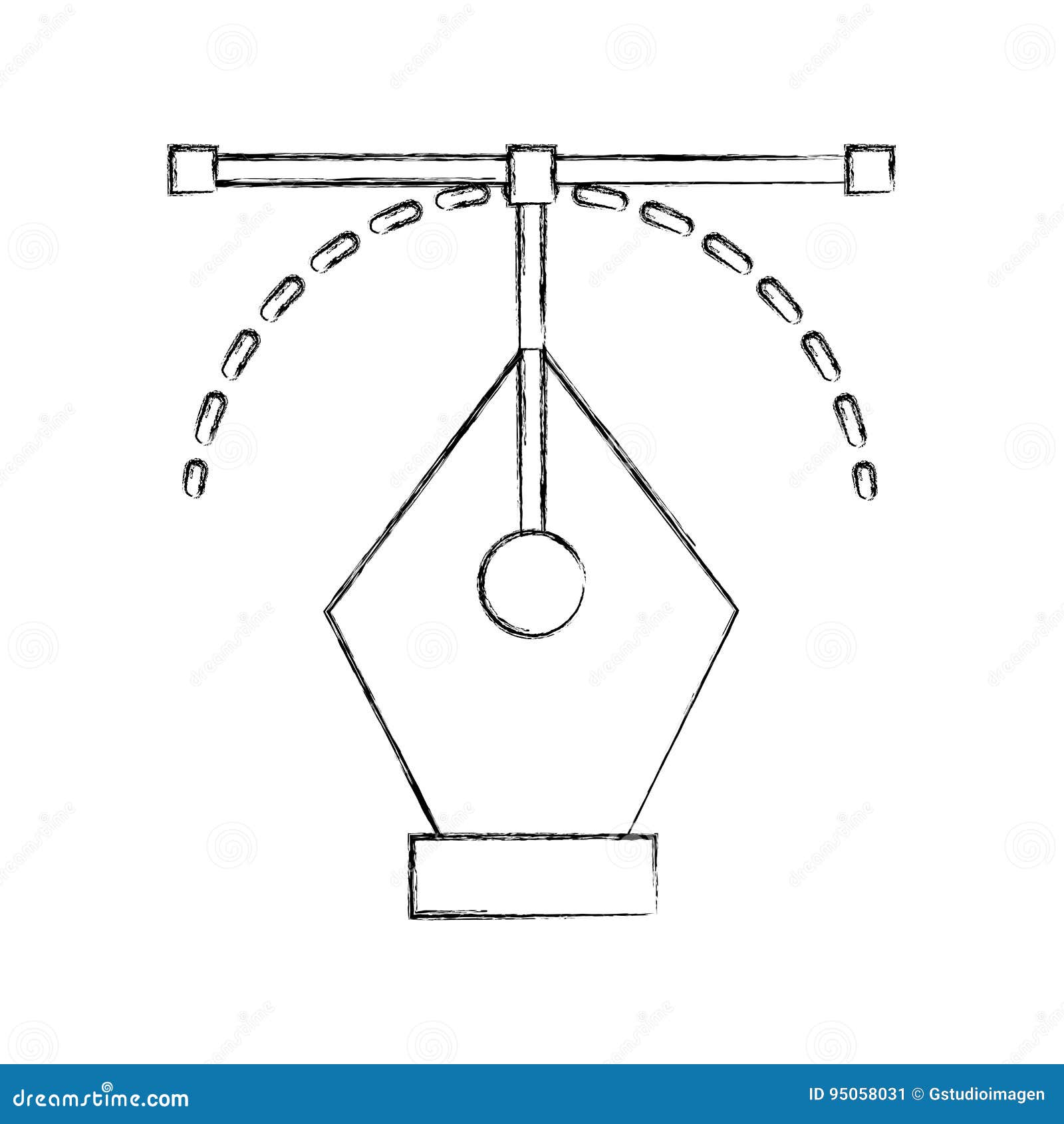 Pen tip draw stock vector. Illustration of design, signature - 95058031