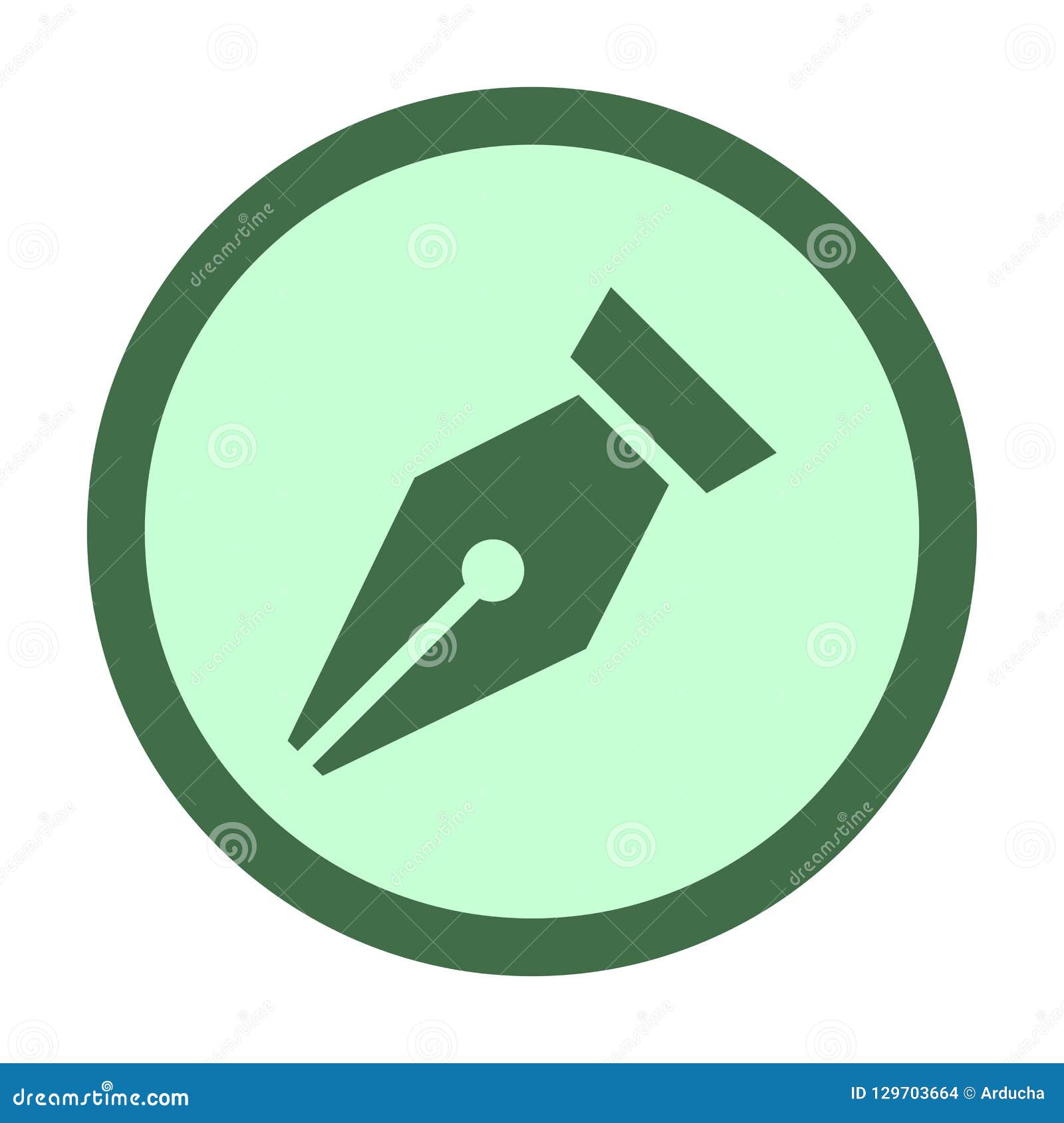 Pen tool circle symbol stock vector. Illustration of create - 129703664