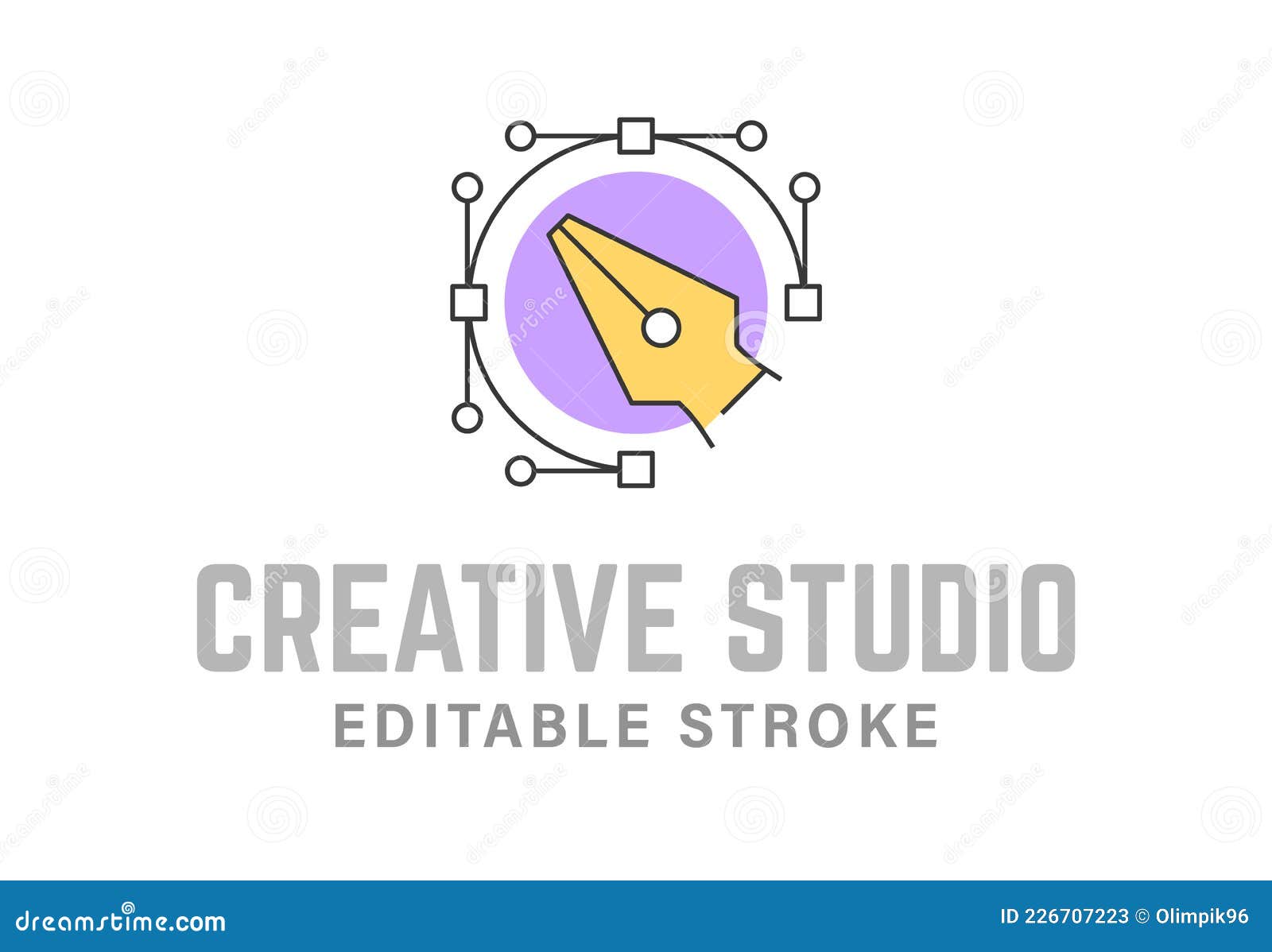 Pen Tool Creative Logo Template. Stock Vector - Illustration of ...