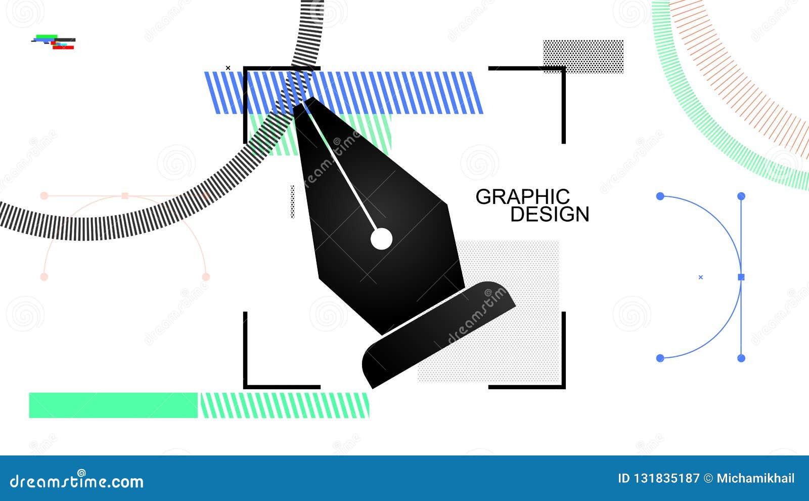 Pen Tool Graphic Design Logo Stock Vector - Illustration of background ...
