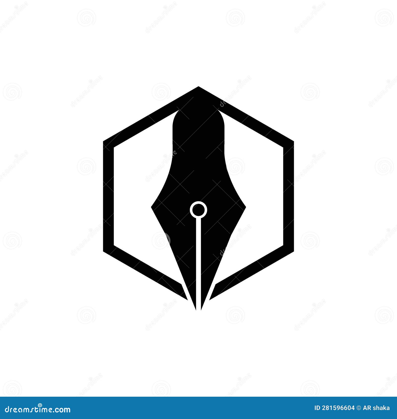 Pen Tool Icon Logo Vector Design Stock Vector - Illustration of academy ...