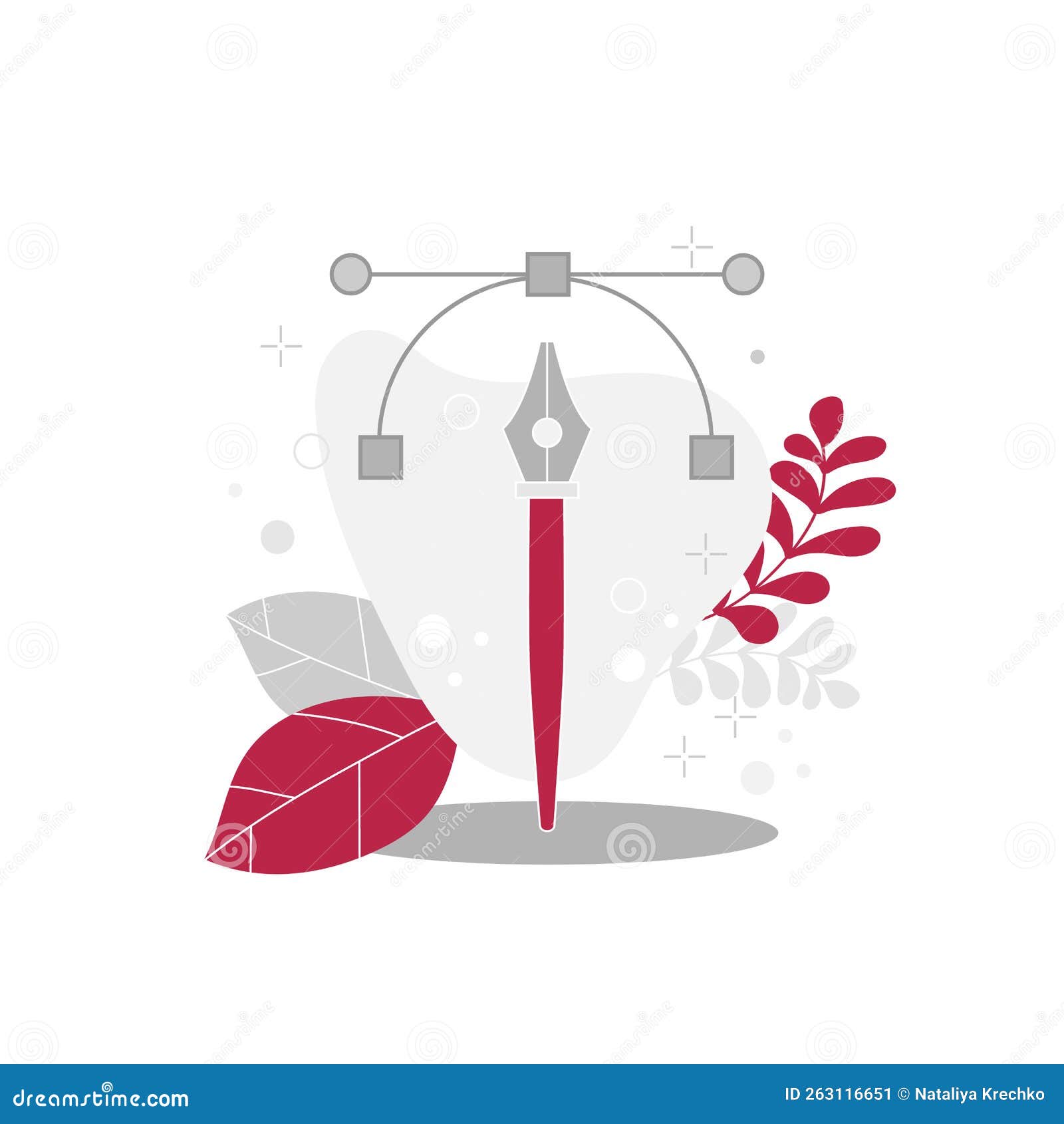 Pen Tool. Vector Computer Graphic. Modern Banner in Color of Year ...