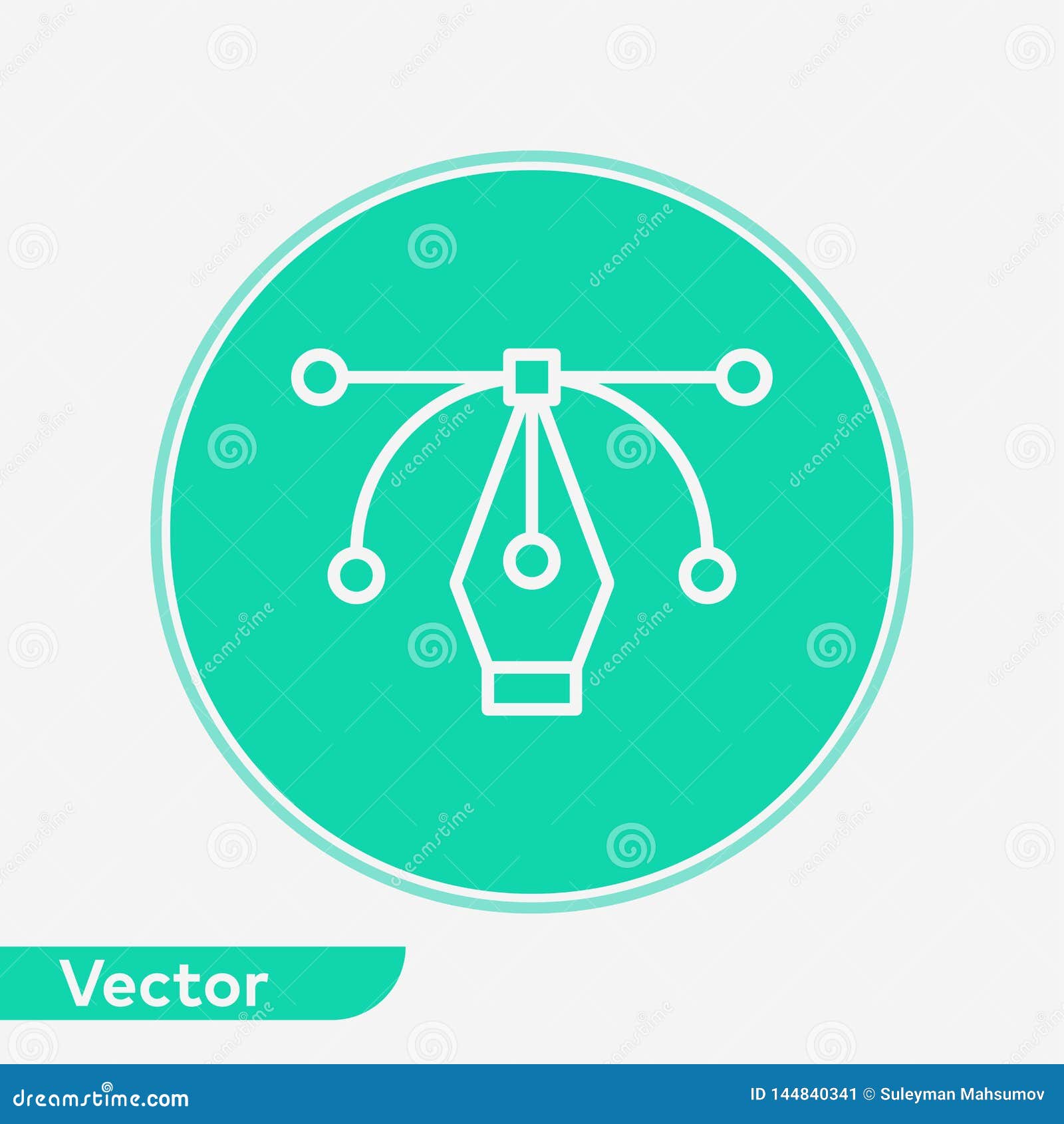 Pen Tool Vector Icon Sign Symbol Stock Vector - Illustration of flat ...