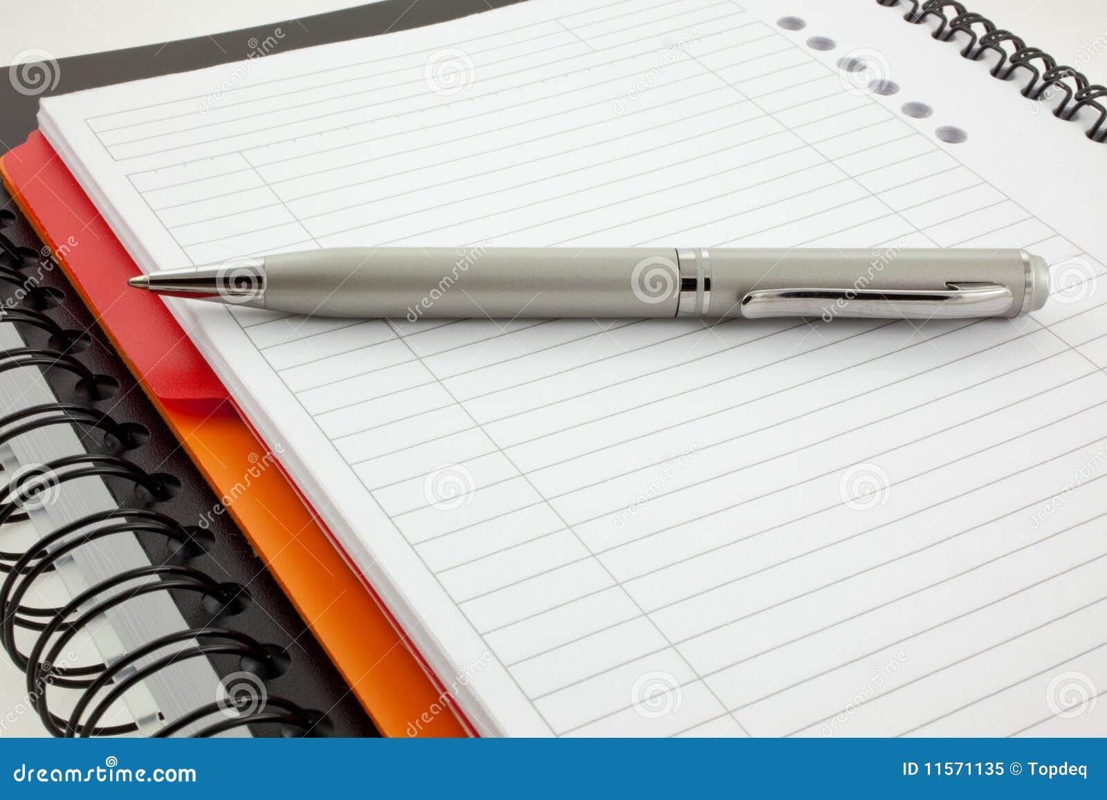 Pen and Two Paper Notebooks Stock Image - Image of note, instrument ...