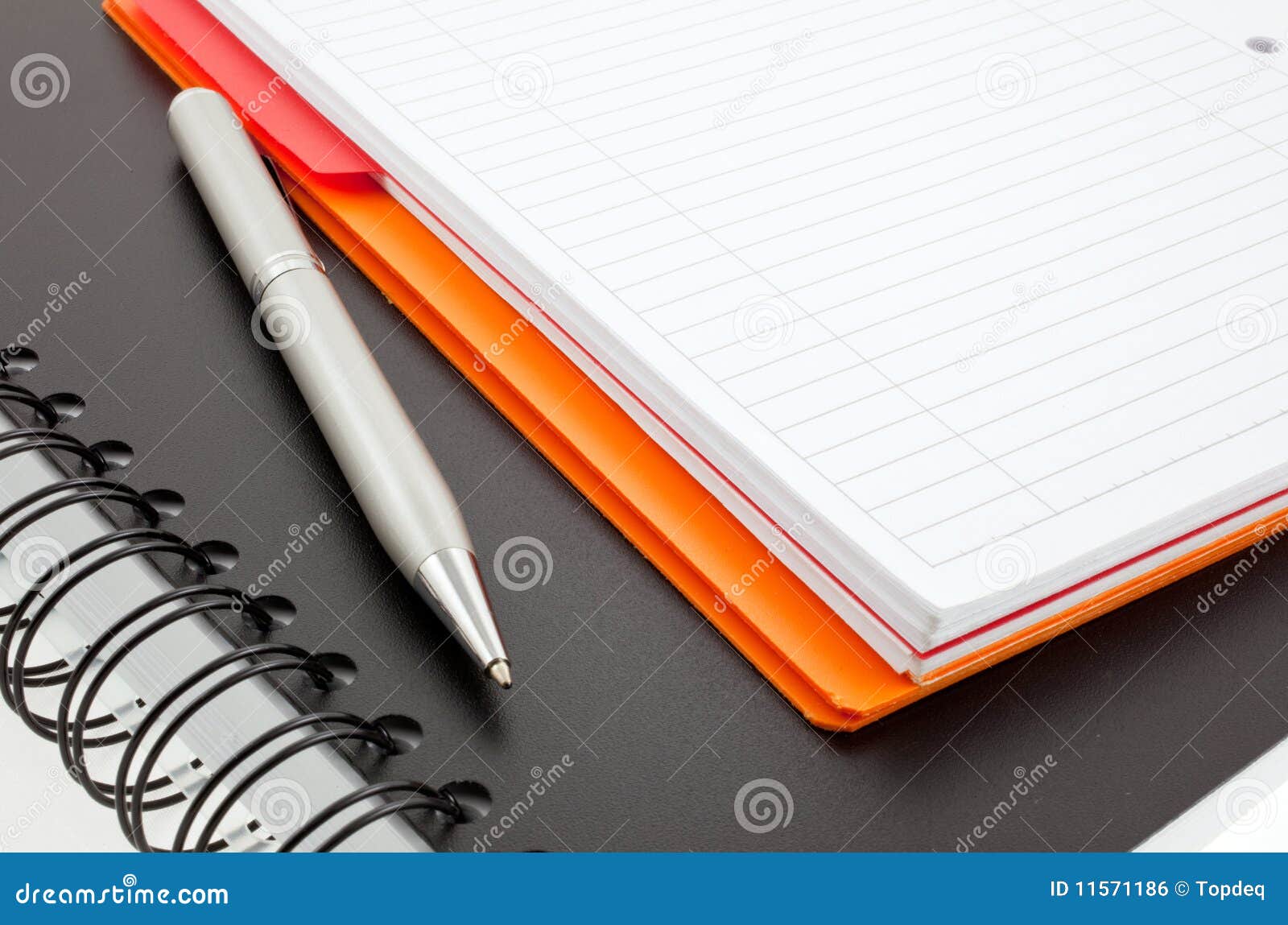 Pen and Two Paper Notebooks Stock Photo - Image of page, document: 11571186