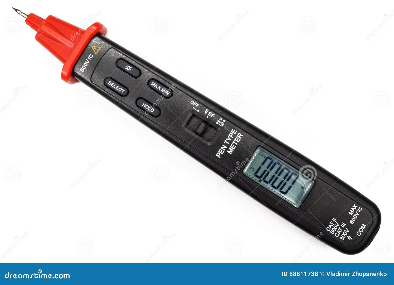 Pen Type Digital Multimeter With Terminals For Connecting Electric ...