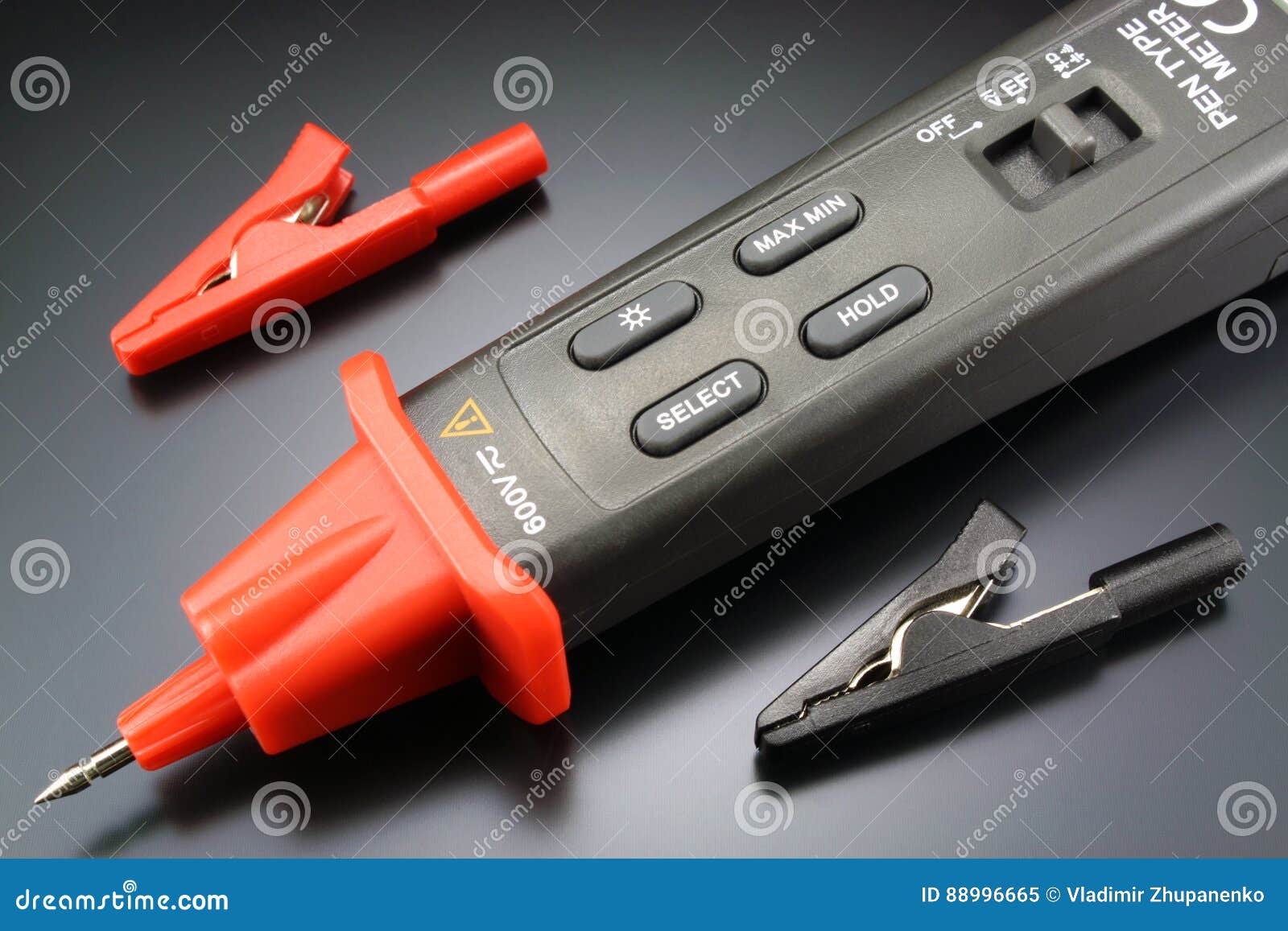 Pen Type Digital Multimeter With Terminals For Connecting Electric ...