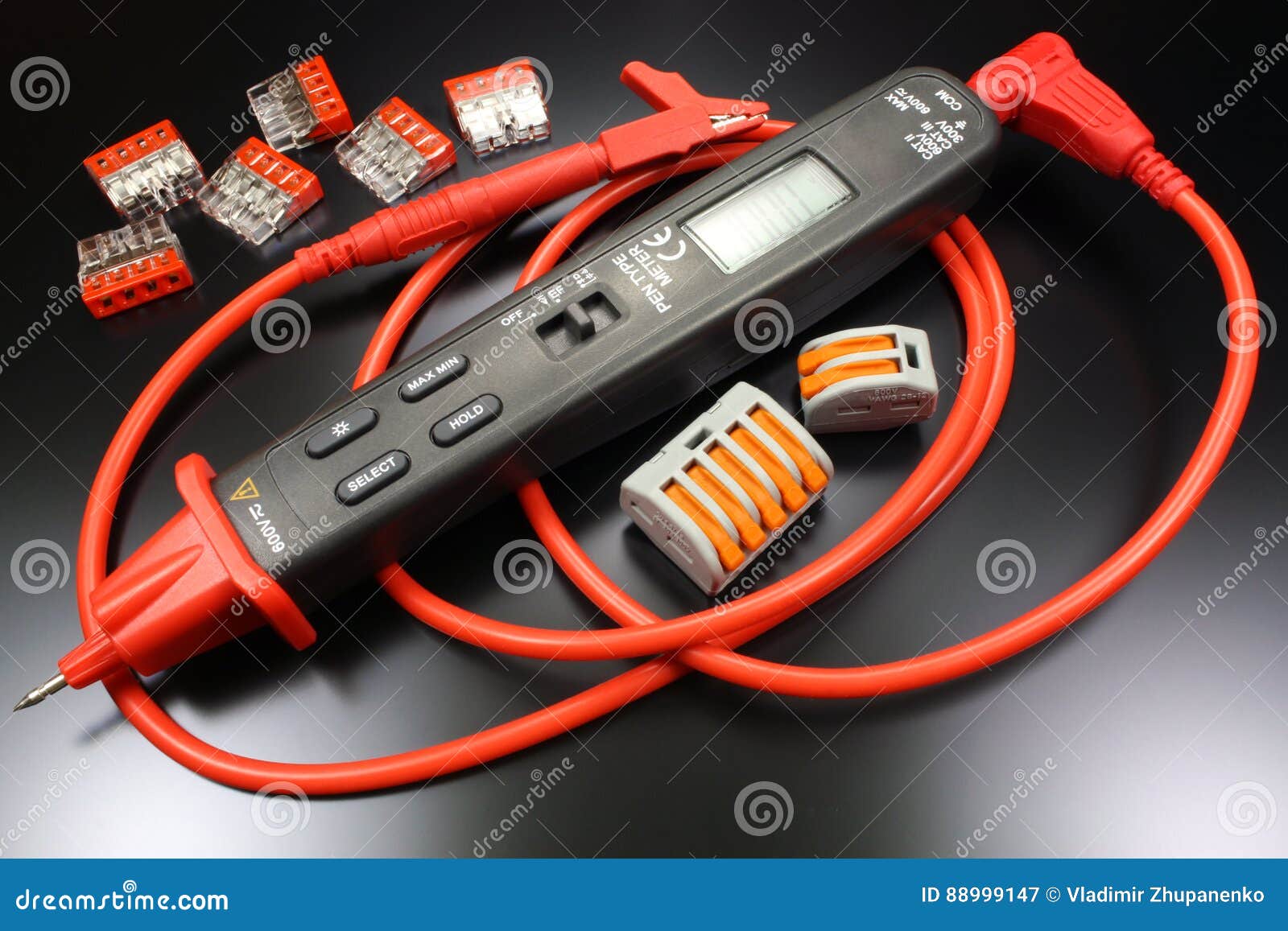Pen Type Digital Multimeter with Terminals for Connecting Electric ...