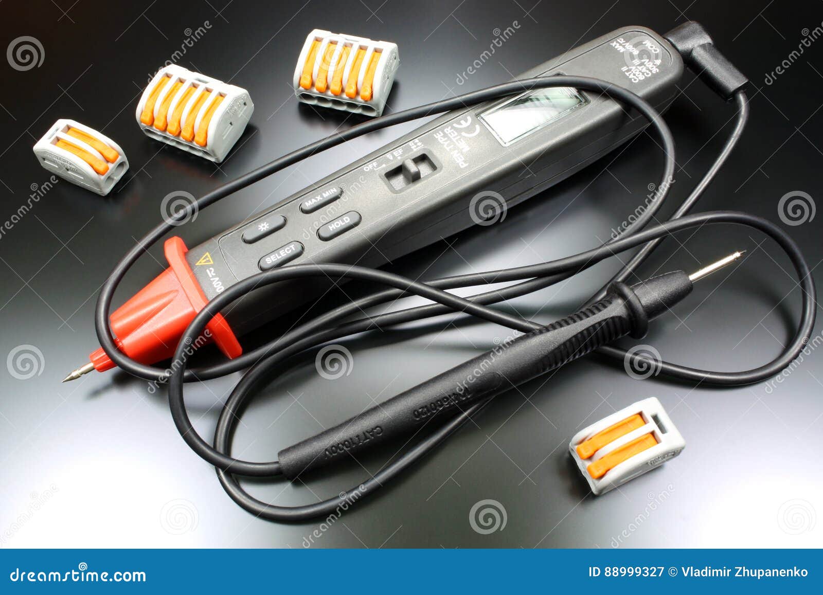 Pen Type Digital Multimeter with Terminals for Connecting Electric ...