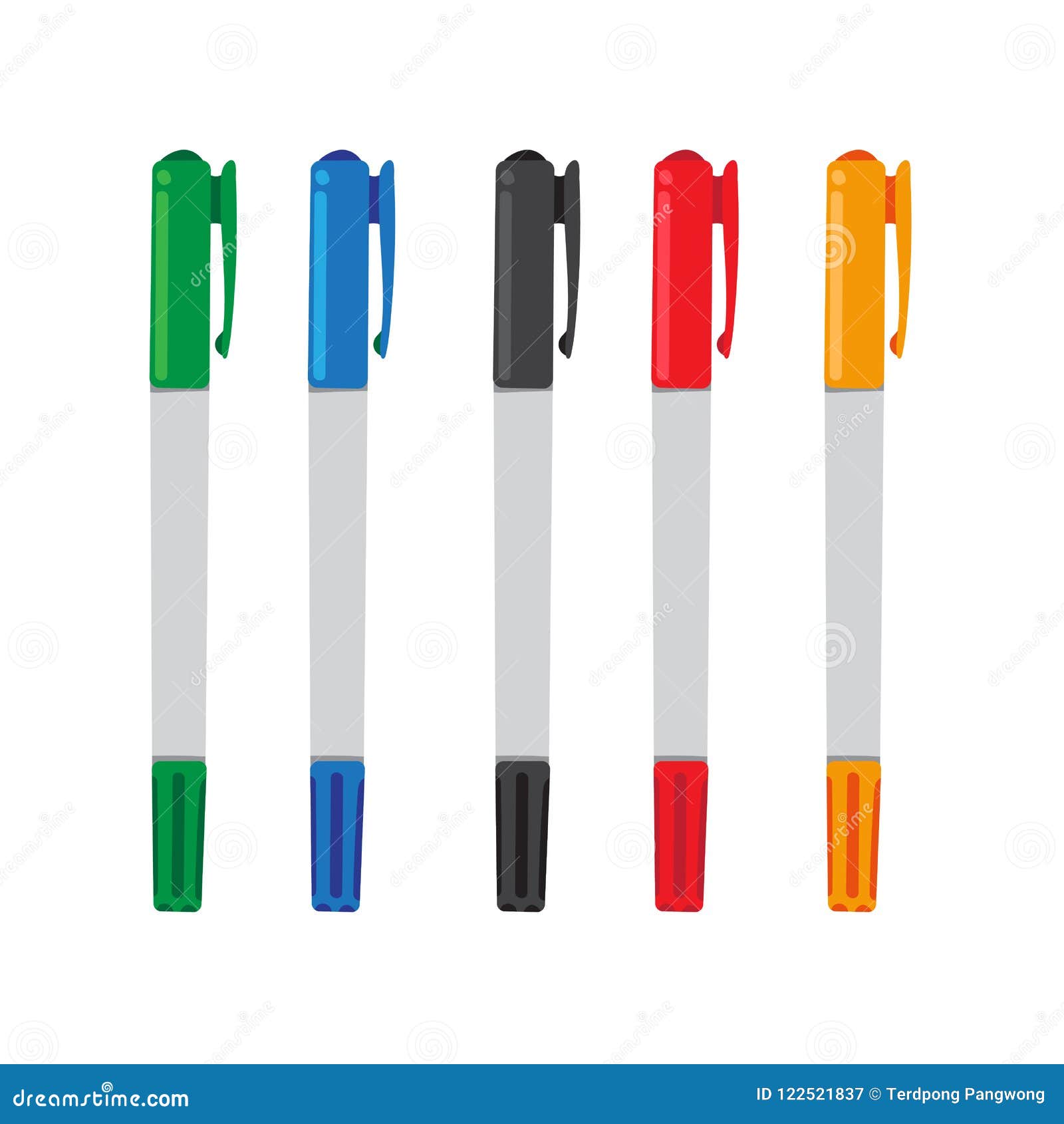 Pen Vector Collection Design Stock Illustration - Illustration of write ...