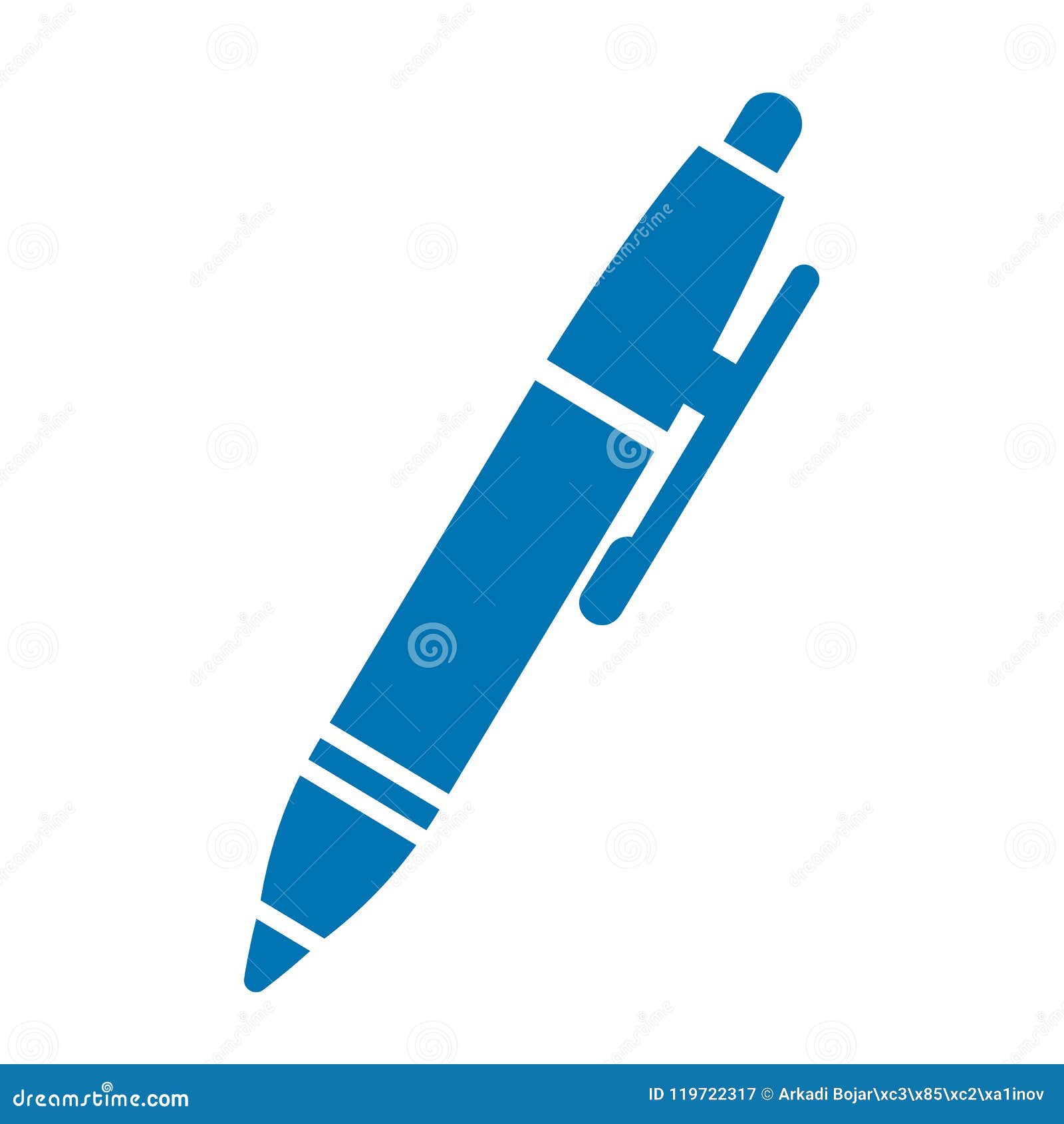 Pen vector icon stock vector. Illustration of modern - 119722317