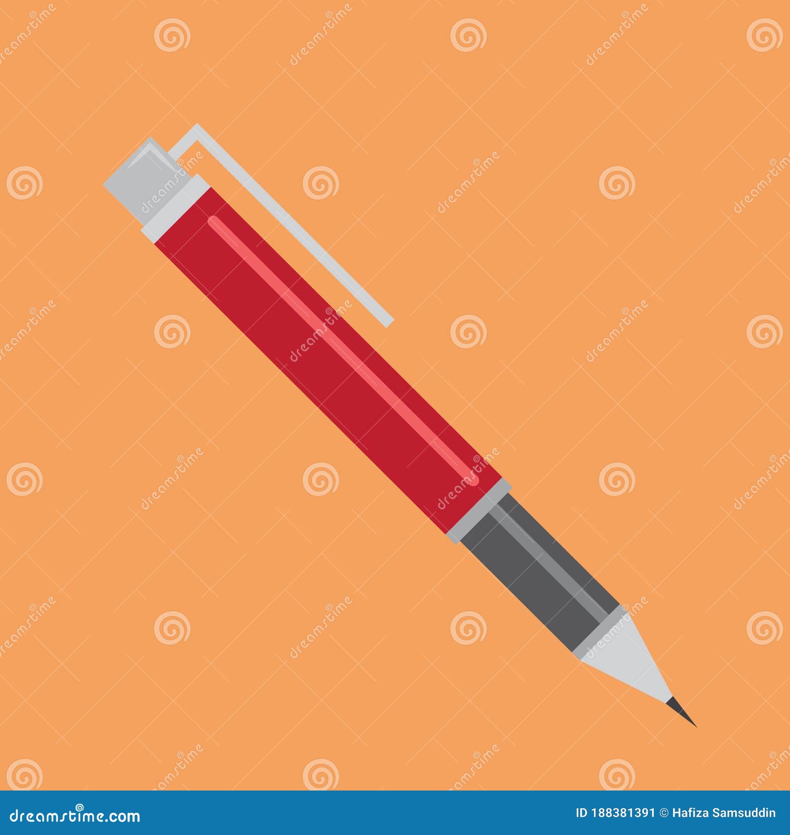 Pen. Vector Illustration Decorative Design Stock Vector - Illustration ...