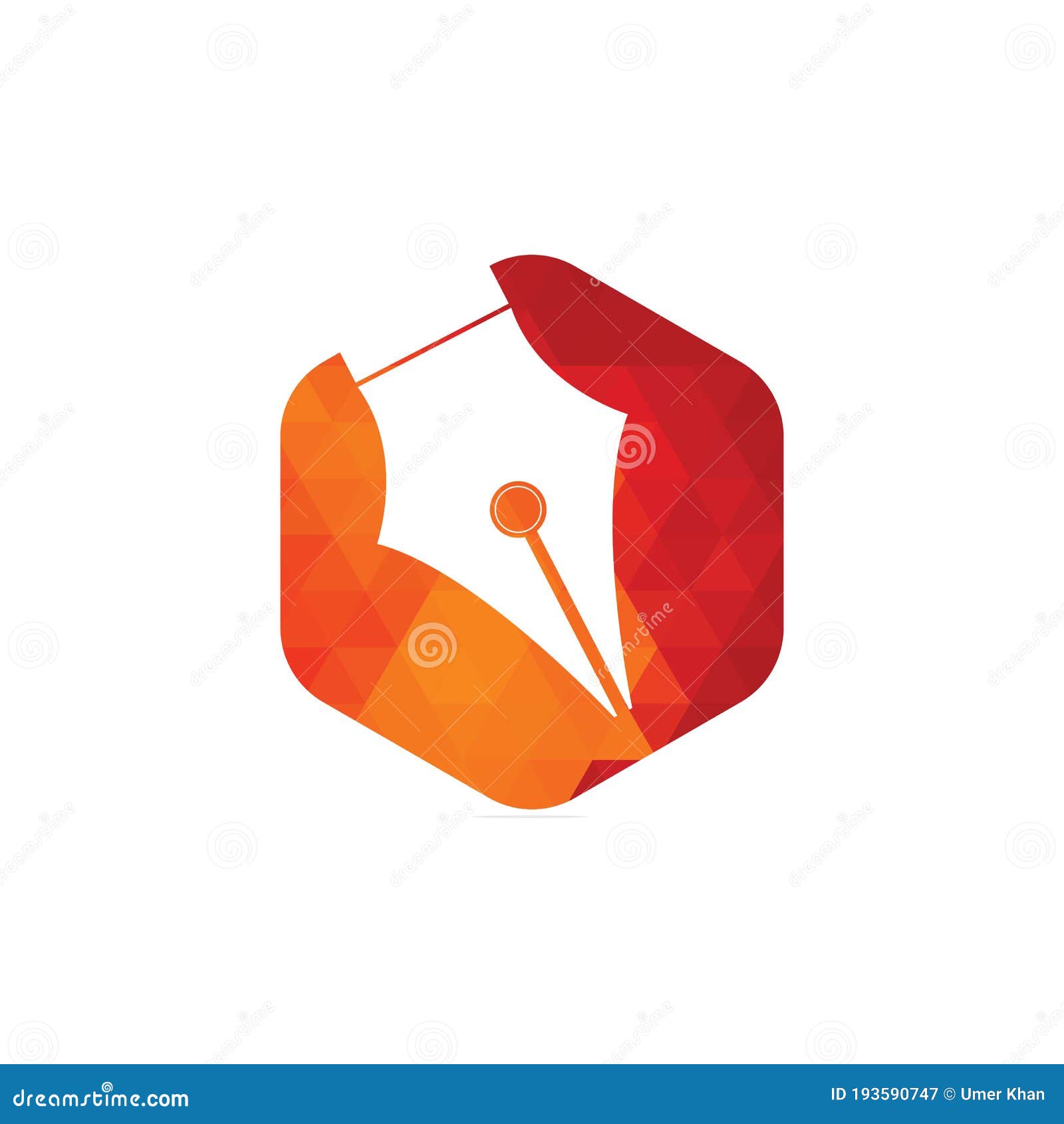 Pen Vector Logo Template stock vector. Illustration of clear - 193590747