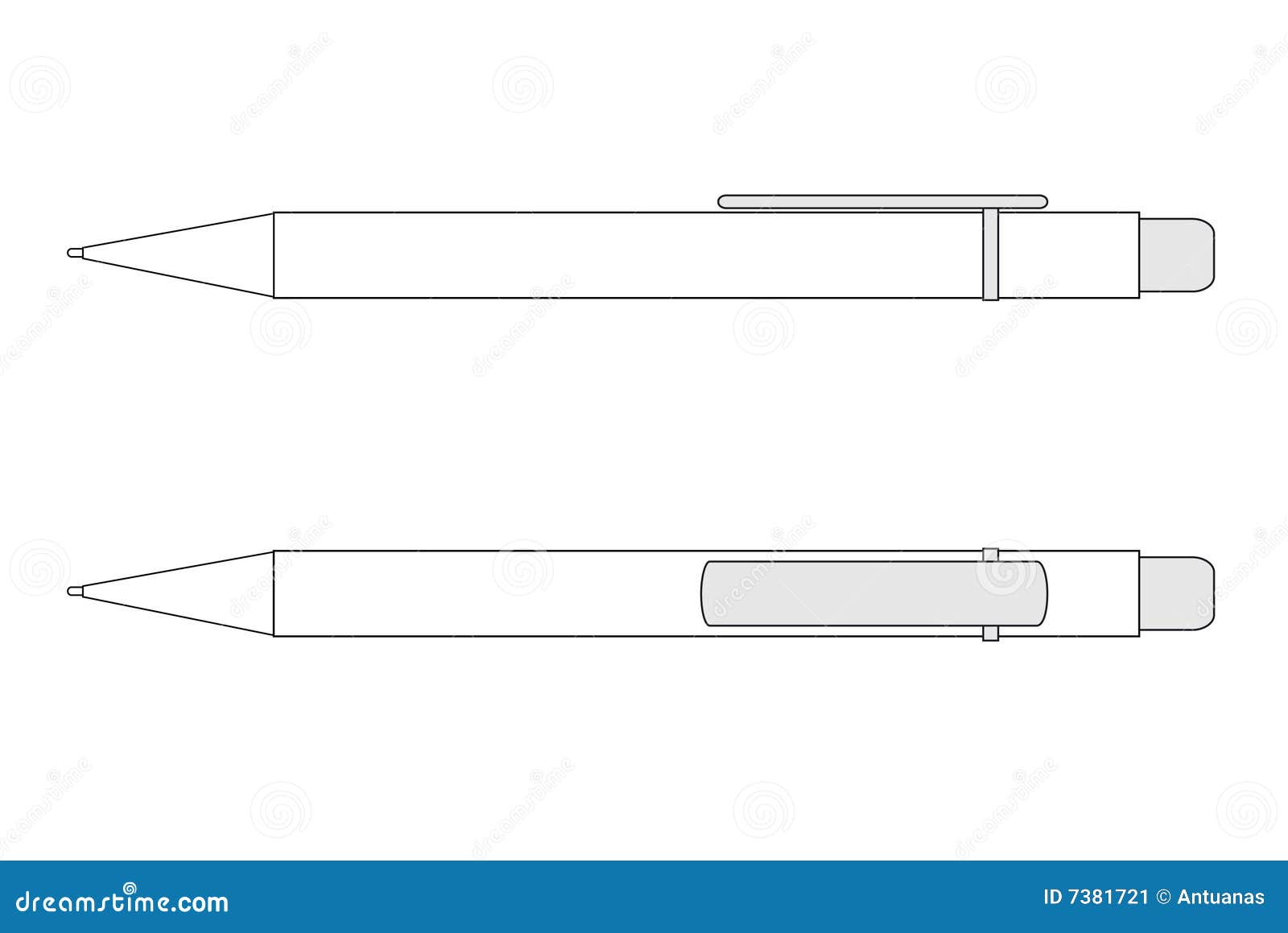Pen in vectors stock vector. Illustration of business - 7381721
