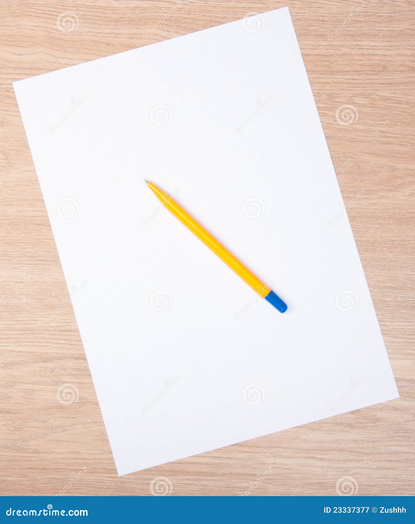 Pen on a White Sheet of Paper Stock Image - Image of signature, pencil ...