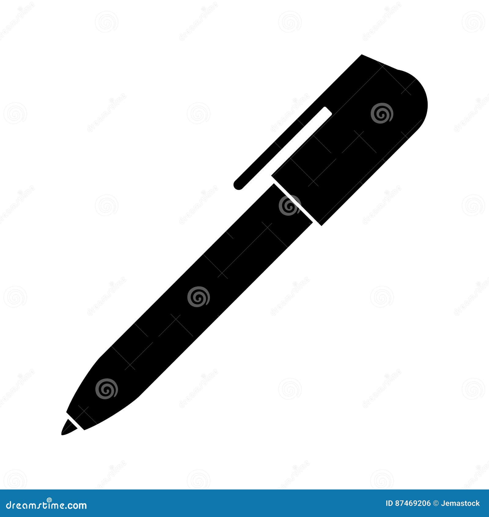 Pen write object pictogram stock vector. Illustration of equipment ...
