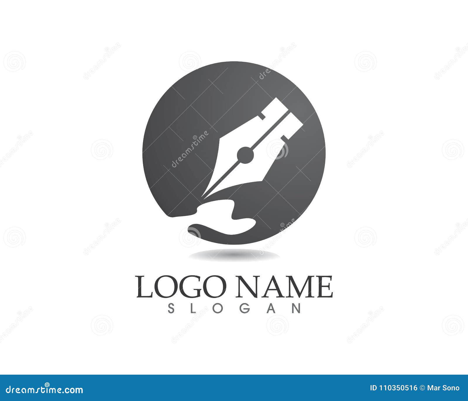 Pen Write Sign Logo Template App Icons Stock Vector - Illustration of ...