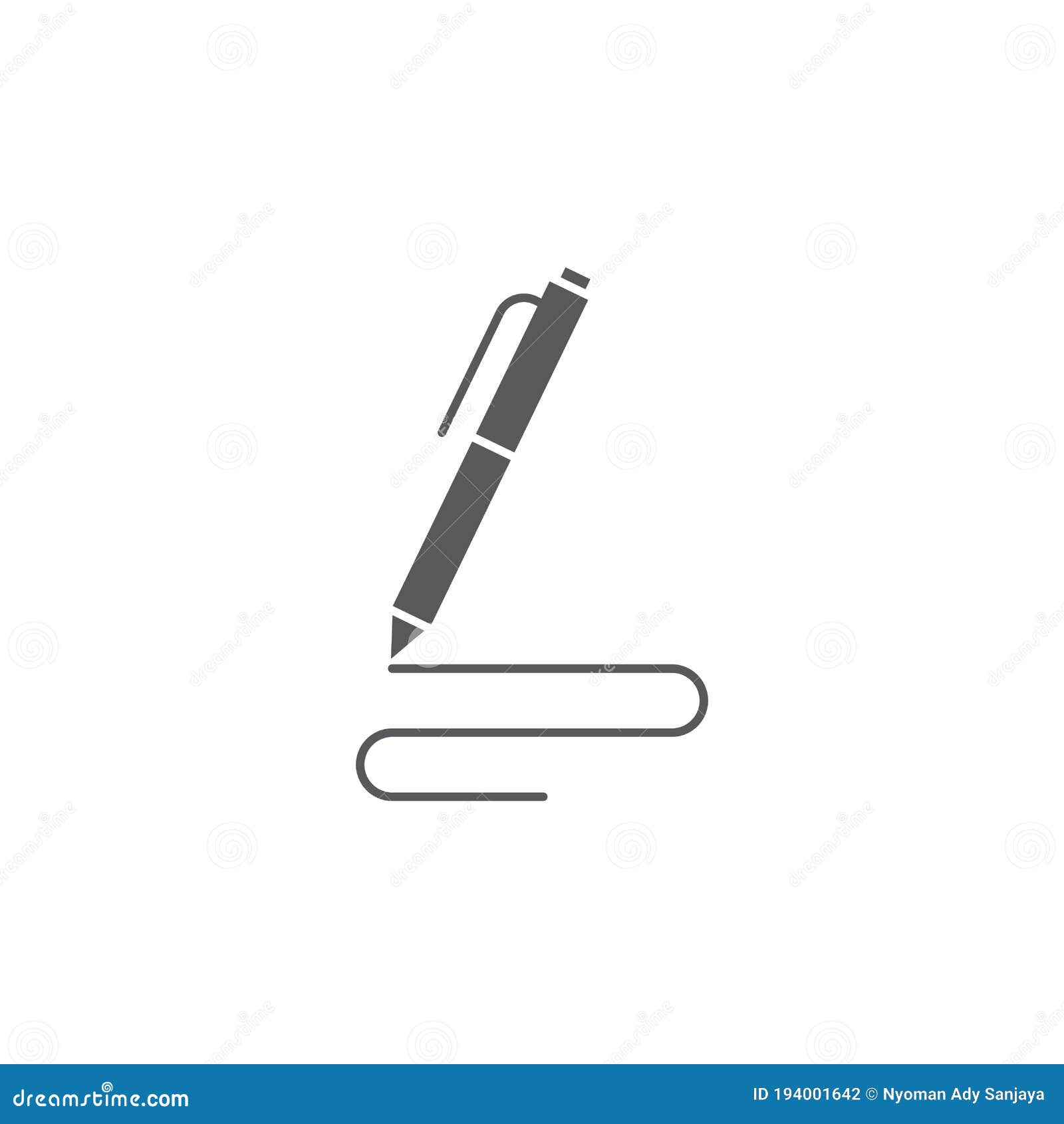 Pen, Write Vector Icon Isolated on White Background Stock Vector ...