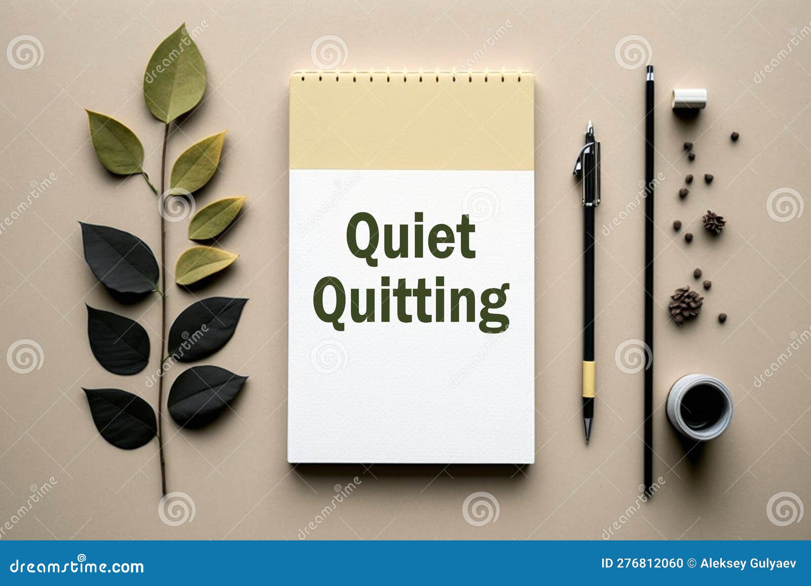 The Pen Writes a QUIET QUITTING Note on the Paper when Employees are ...