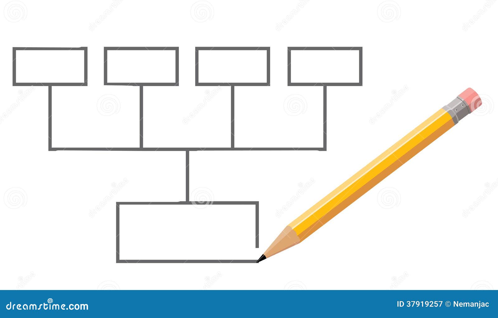 Pen writing empty diagram stock illustration. Illustration of human ...