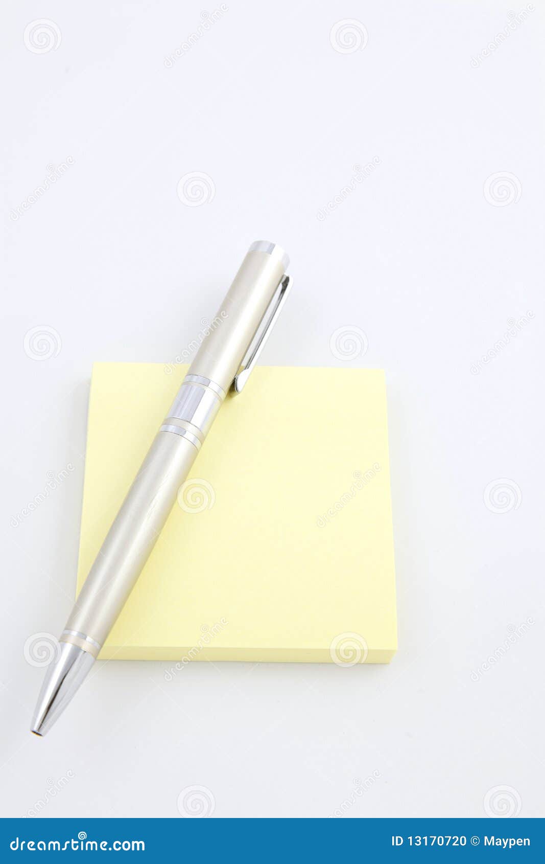 Pen on a Yellow Sticky Note Pad Stock Photo - Image of writing, sticky ...