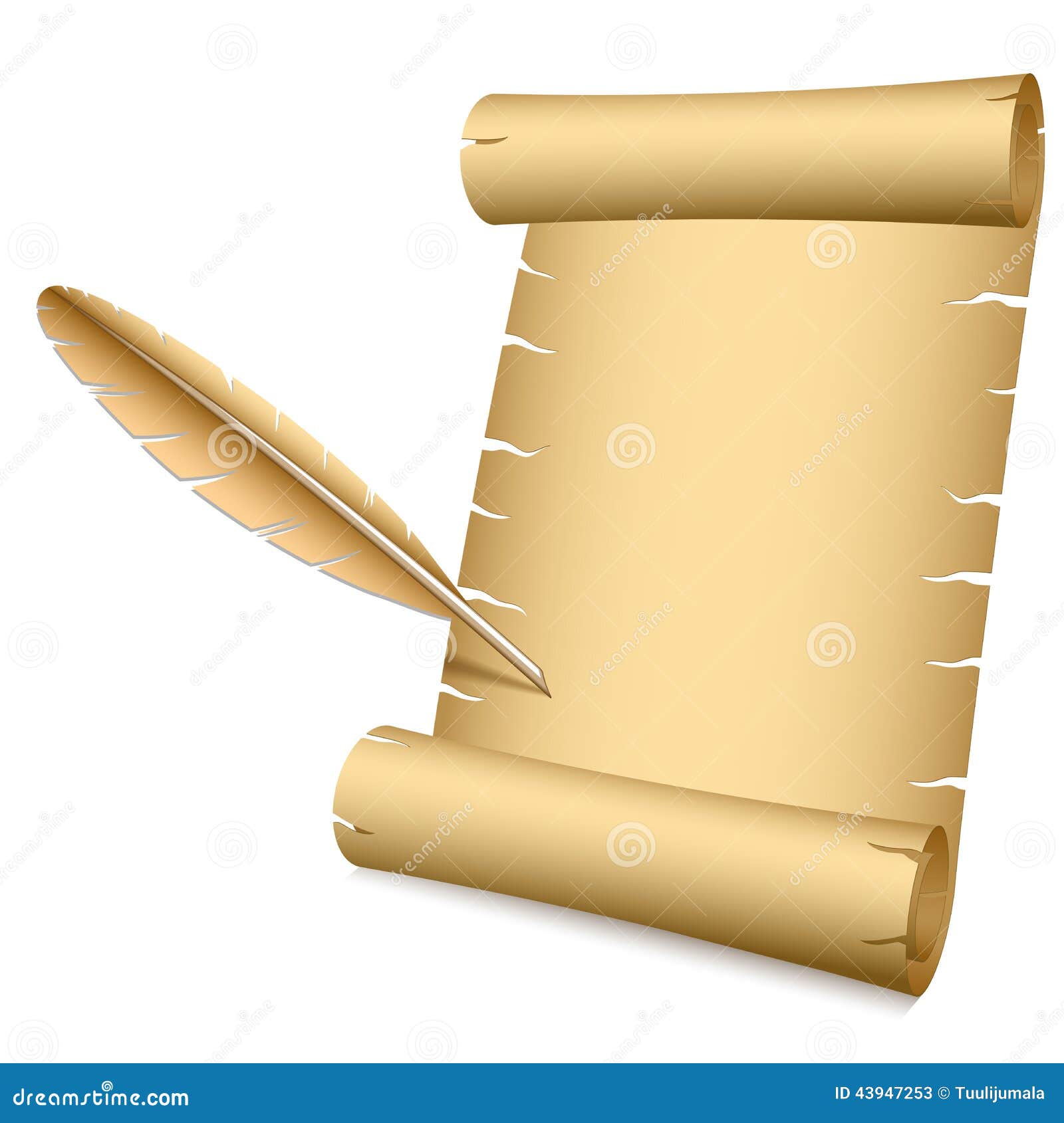 Pena Antiga Do Rolo E Da Escrita Ilustração do Vetor - Ilustração de ...