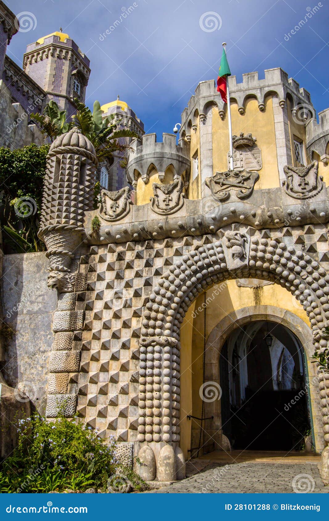 Pena castle stock photo. Image of castle, holiday, europe - 28101288