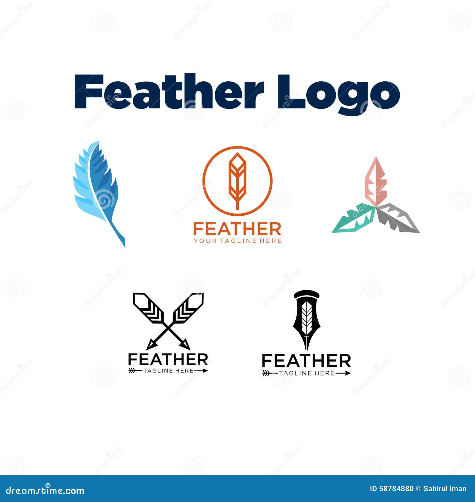 Pena Logo Template ilustração do vetor. Ilustração de vetor - 58784880