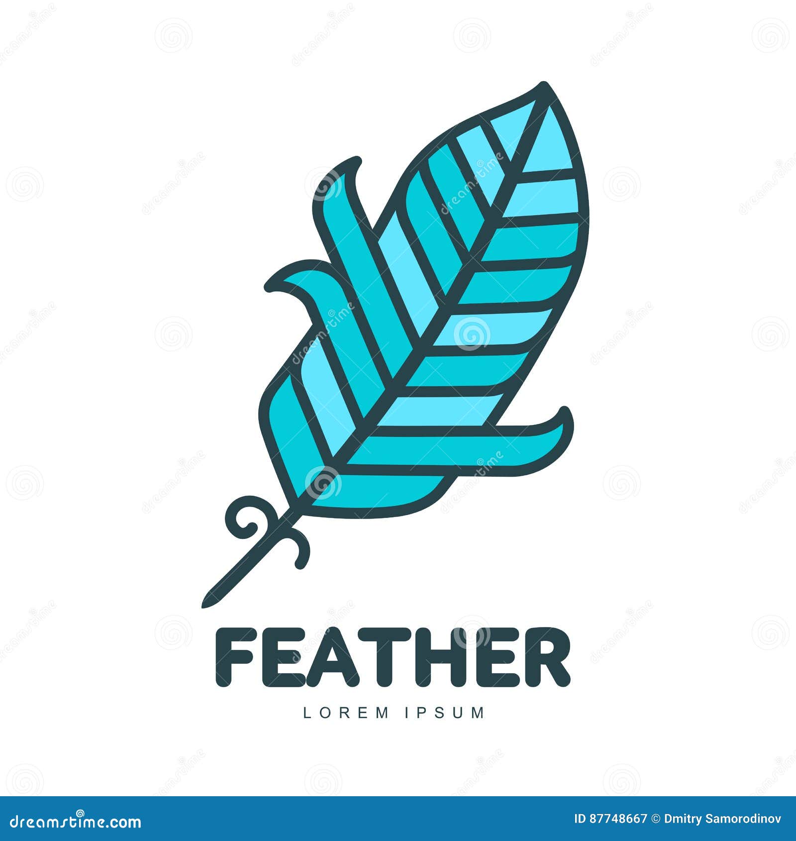 Pena Logo Template ilustração stock. Ilustração de simples - 87748667