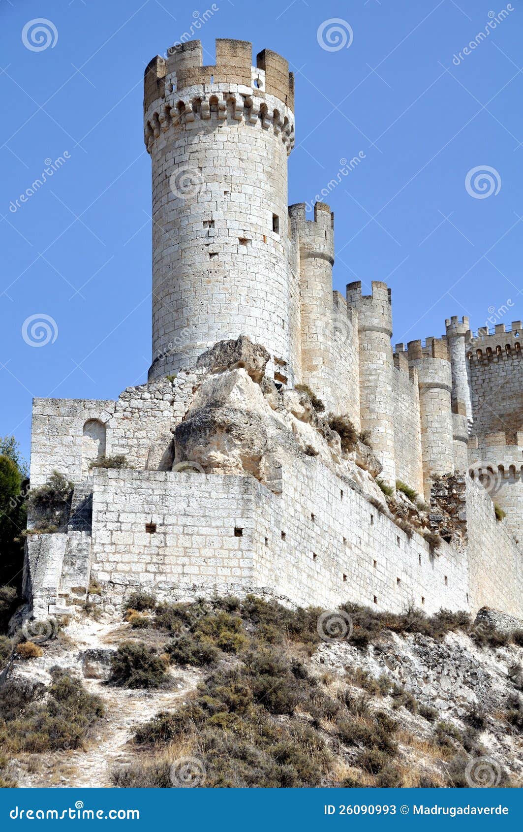 Penafiel Castle (Vertical) stock image. Image of history - 26090993