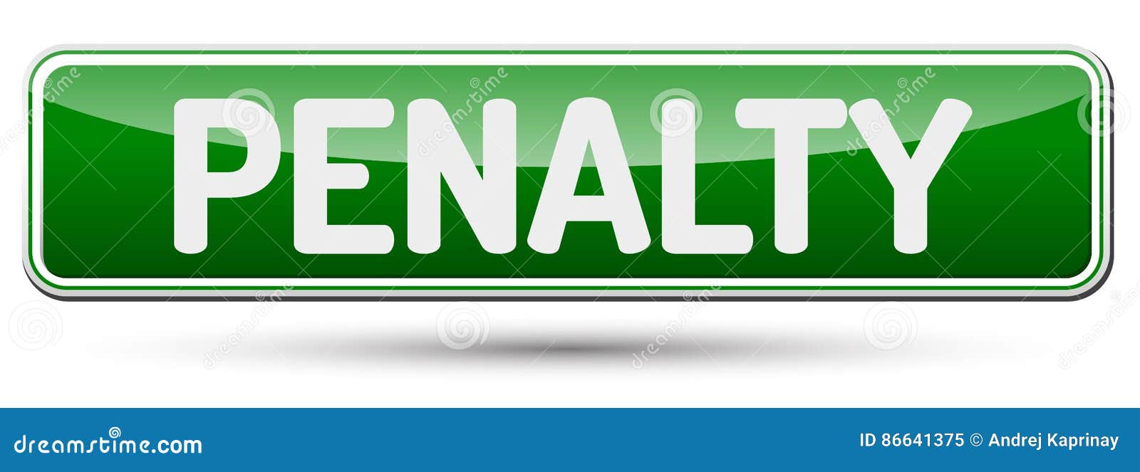 PENALTY - Abstract Beautiful Button with Text. Stock Vector ...