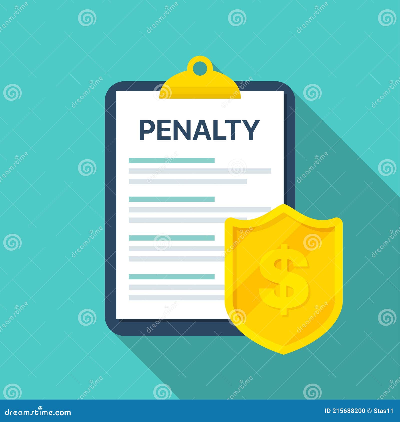 Penalty Document Icon Vector. Audit Illustration Sign. Certificate ...