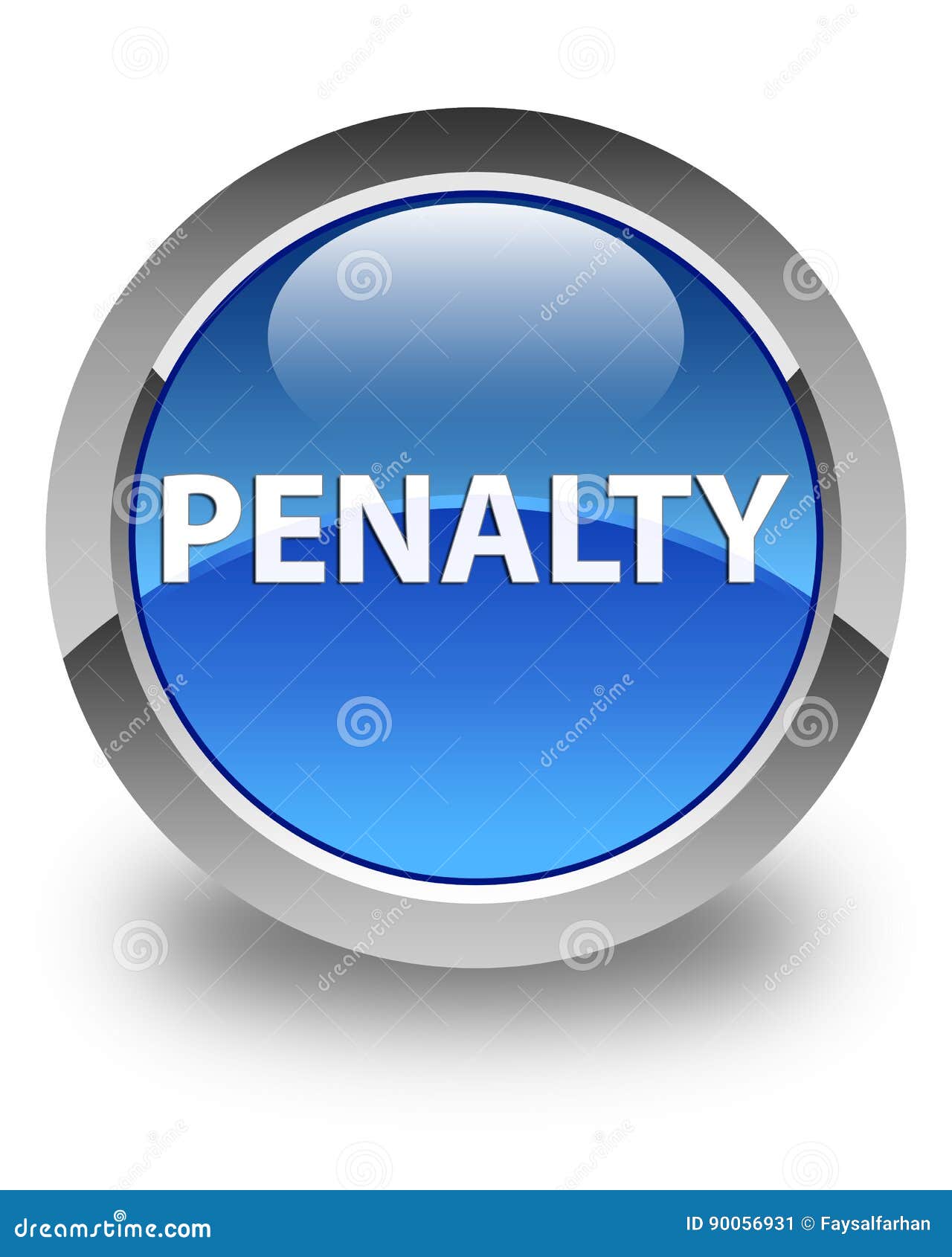 Penalty Glossy Blue Round Button Stock Illustration - Illustration of ...