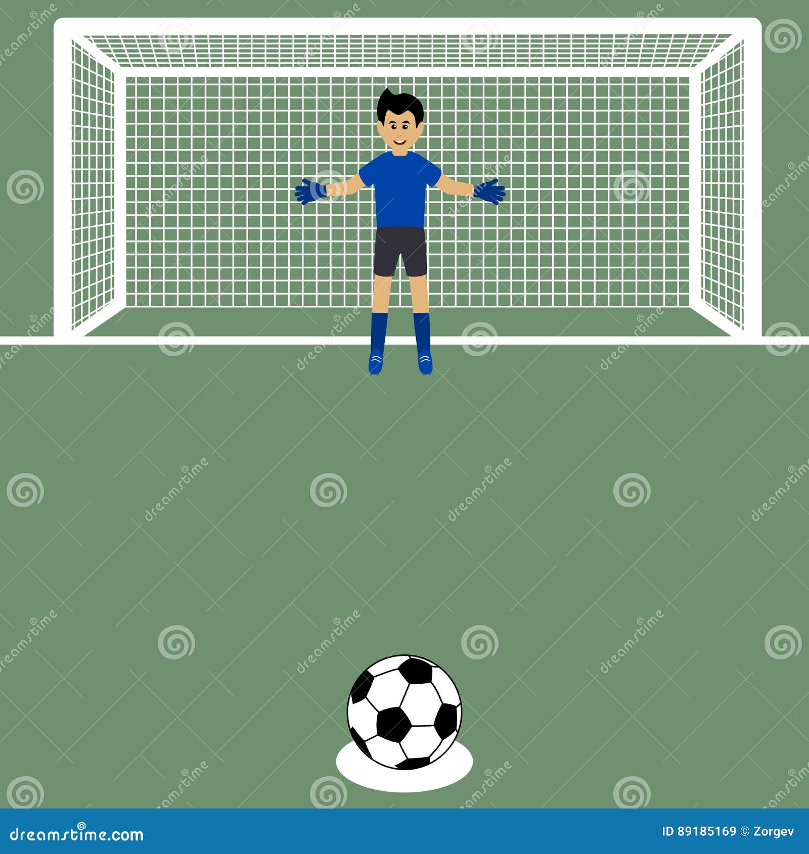 Penalty Shot Goalkeeper Soccer Stock Illustrations 97 Penalty Shot