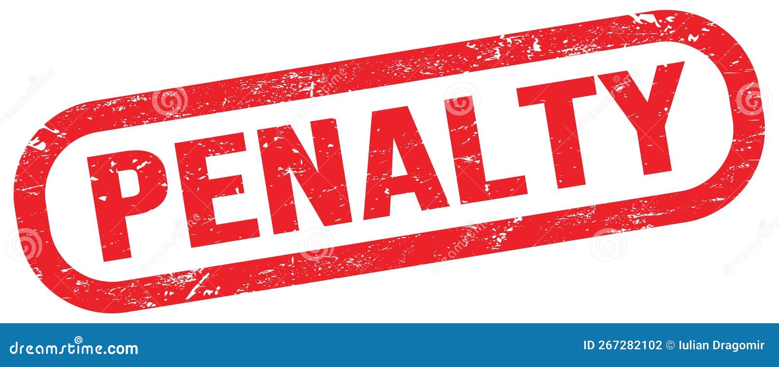 PENALTY, Text Written on Red Stamp Sign Stock Illustration ...
