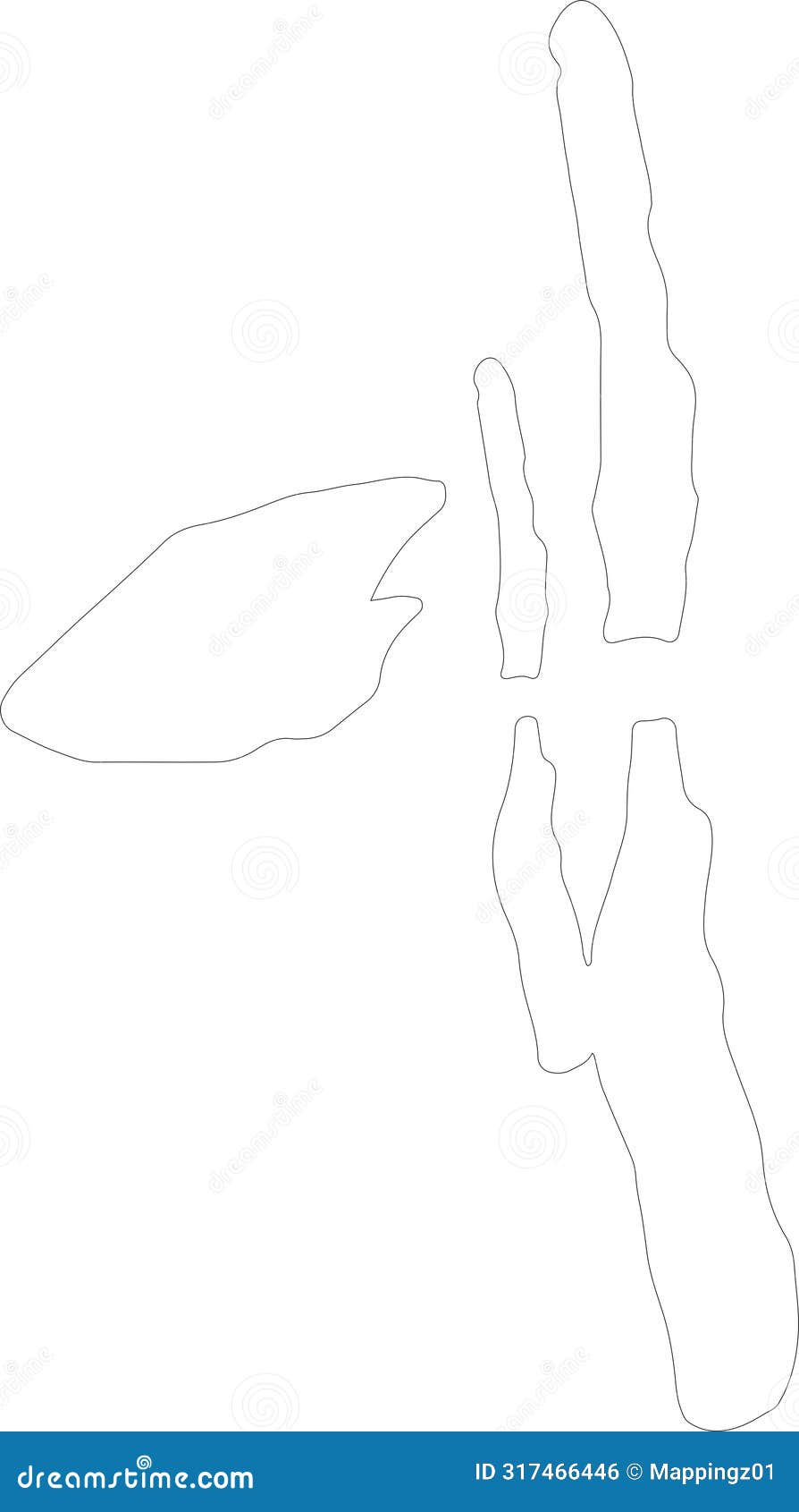 Penama Vanuatu Silhouette Map With Transparent Background Vector ...