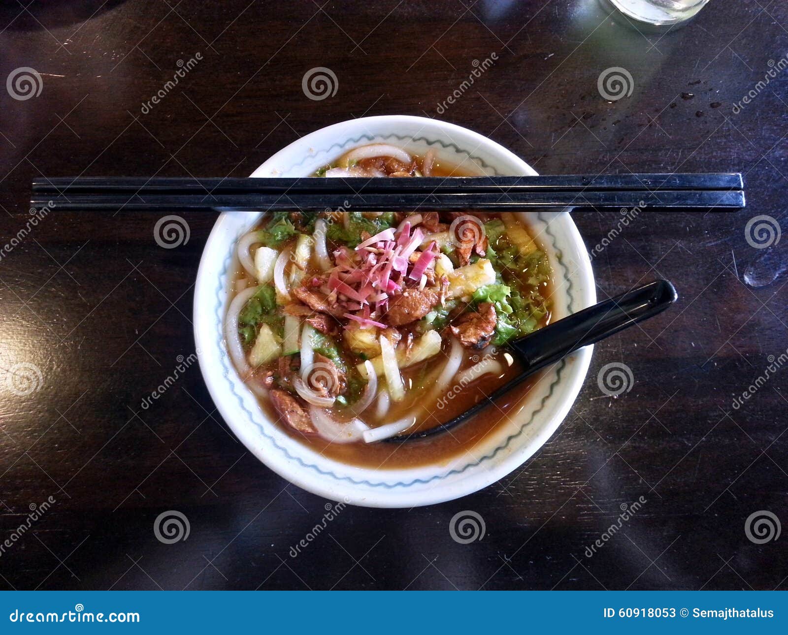 Penang Asam Laksa stock image. Image of pineapple, spice - 60918053