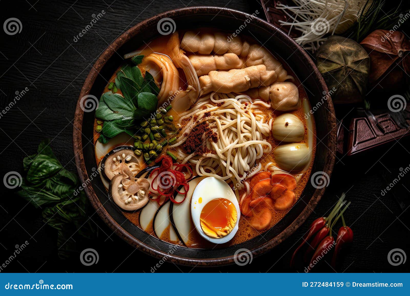 Penang Asam Laksa Dish. Generative AI Stock Illustration - Illustration ...