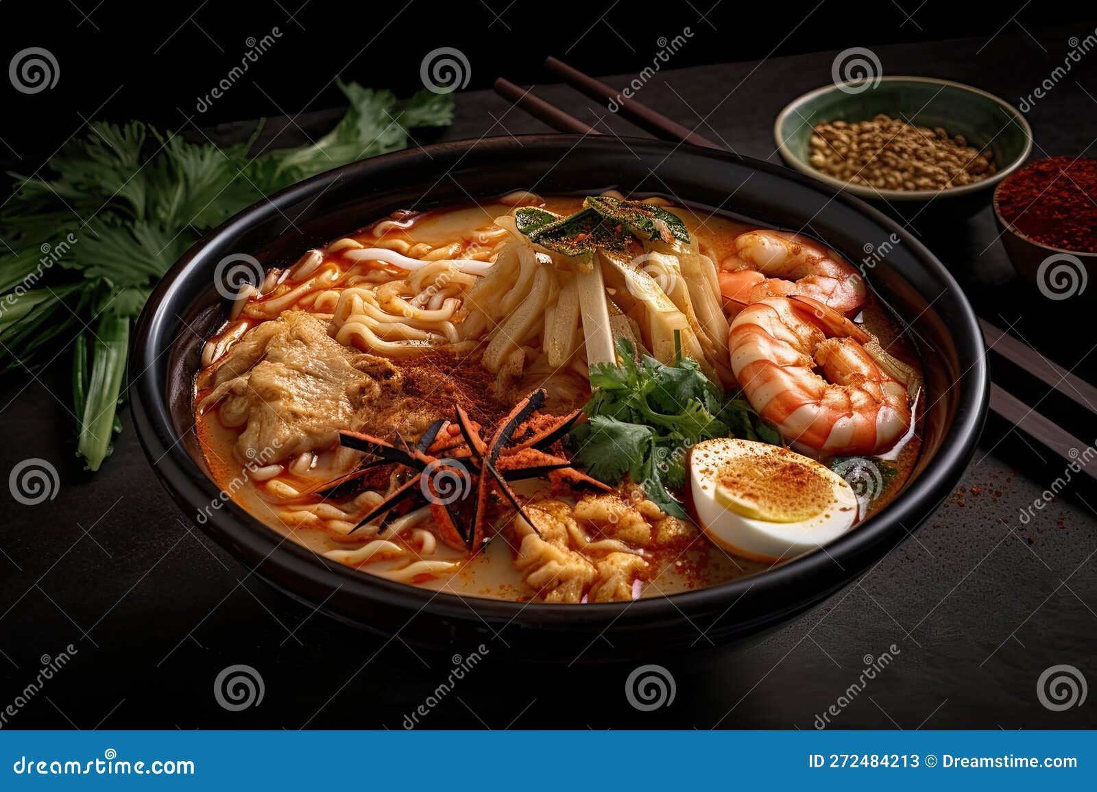 Penang Asam Laksa Dish. Generative AI Stock Illustration - Illustration ...