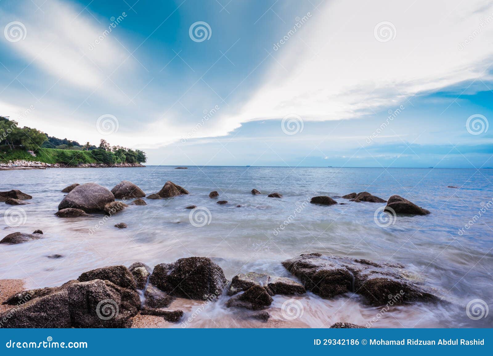 Penang Beach stock photo. Image of rock, ocean, sand - 29342186