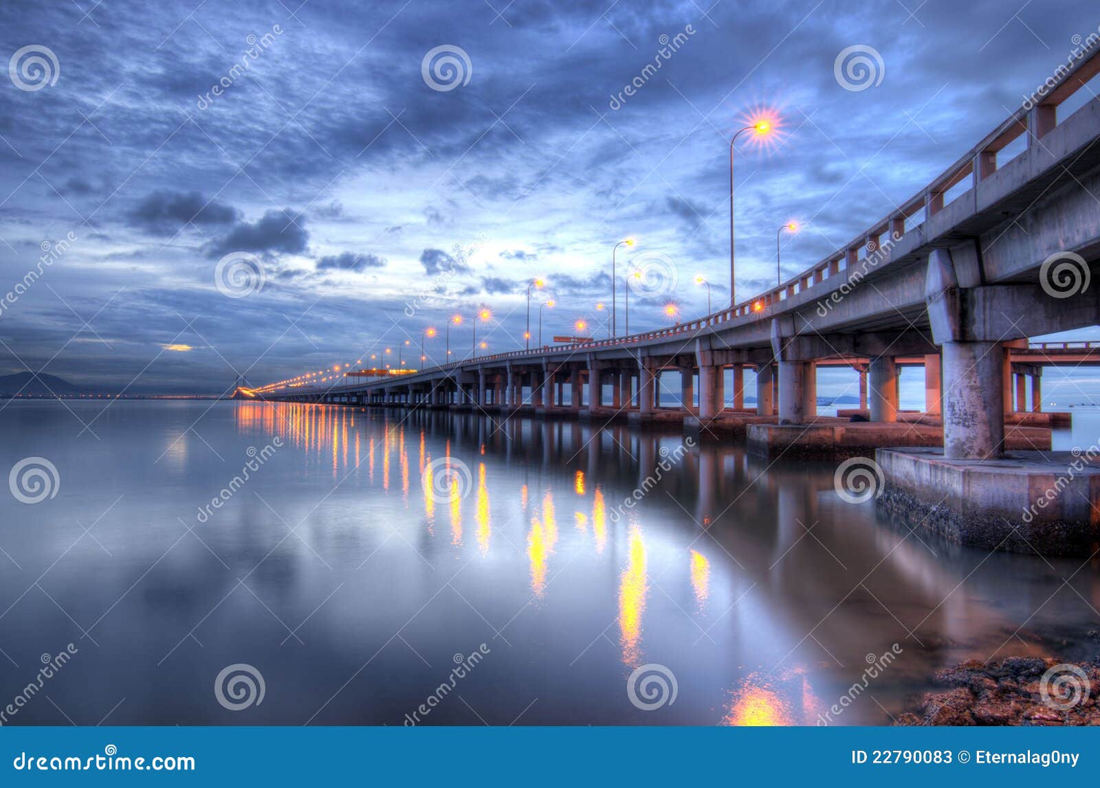 Penang Bridge stock image. Image of cloud, bridge, colors - 22790083