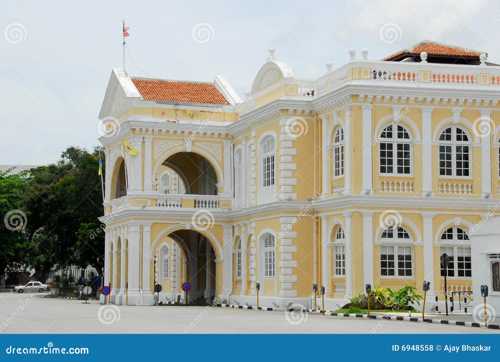 Penang Colonial Architecture Stock Photo - Image of downtown, penang ...